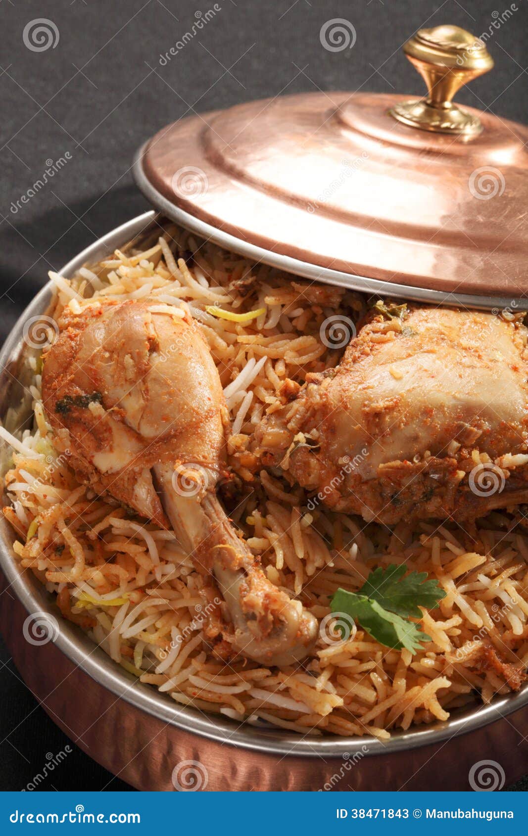 Chicken Biryani Spicy Indian Malabar Biryani Hyderabadi Biryani Stock ...