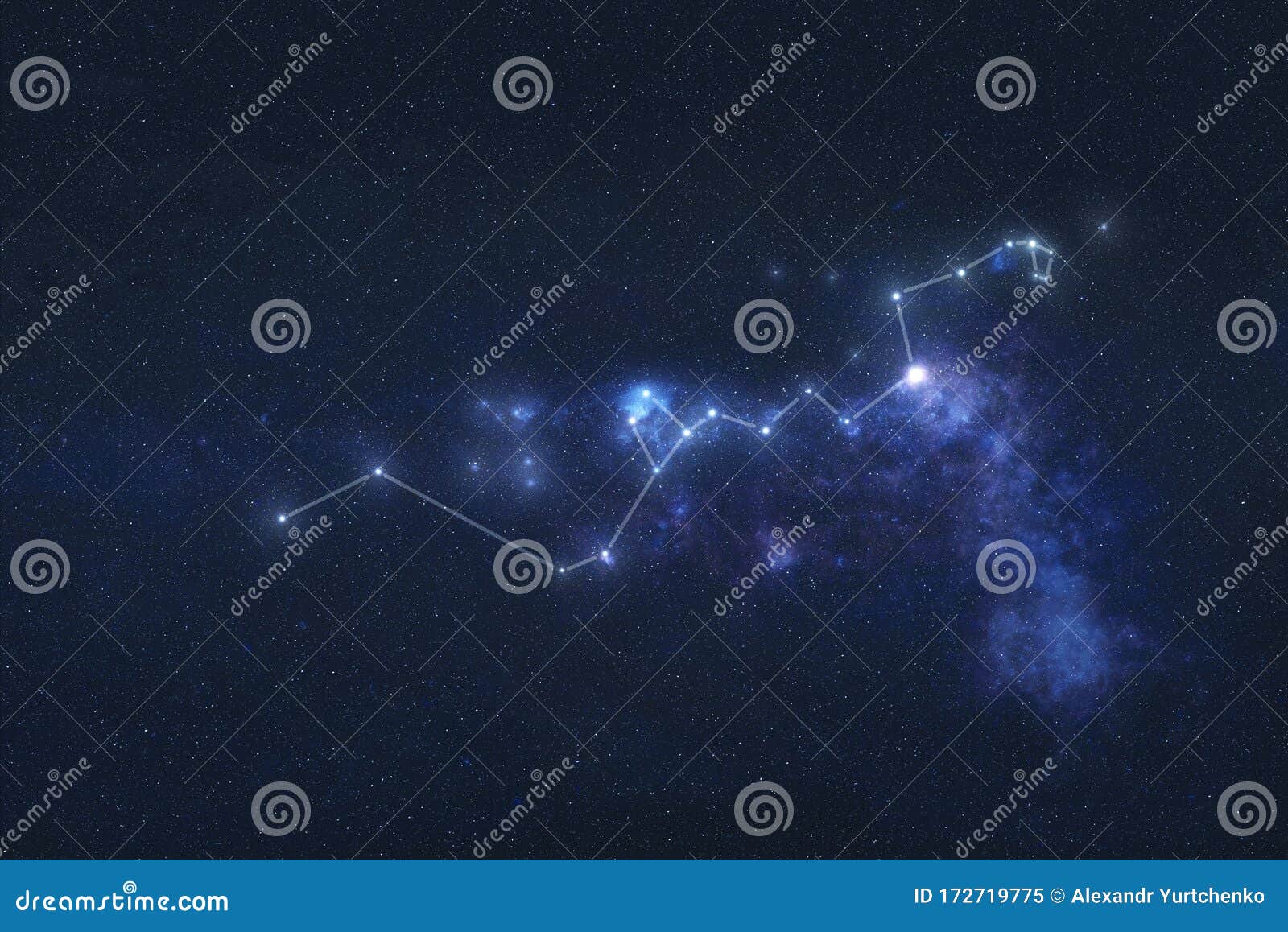 Hydra Constellation in Outer Space Stock Image - Image of magic, galaxy ...