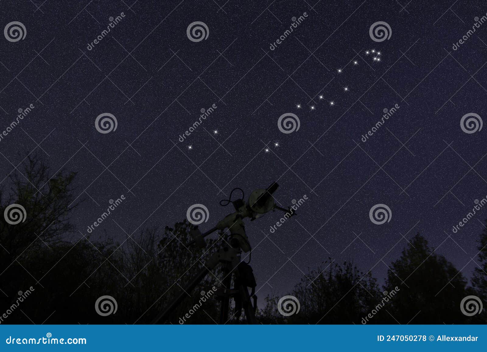 Hydra Constellation, Sea Serpent Constellation Stock Photo - Image of ...