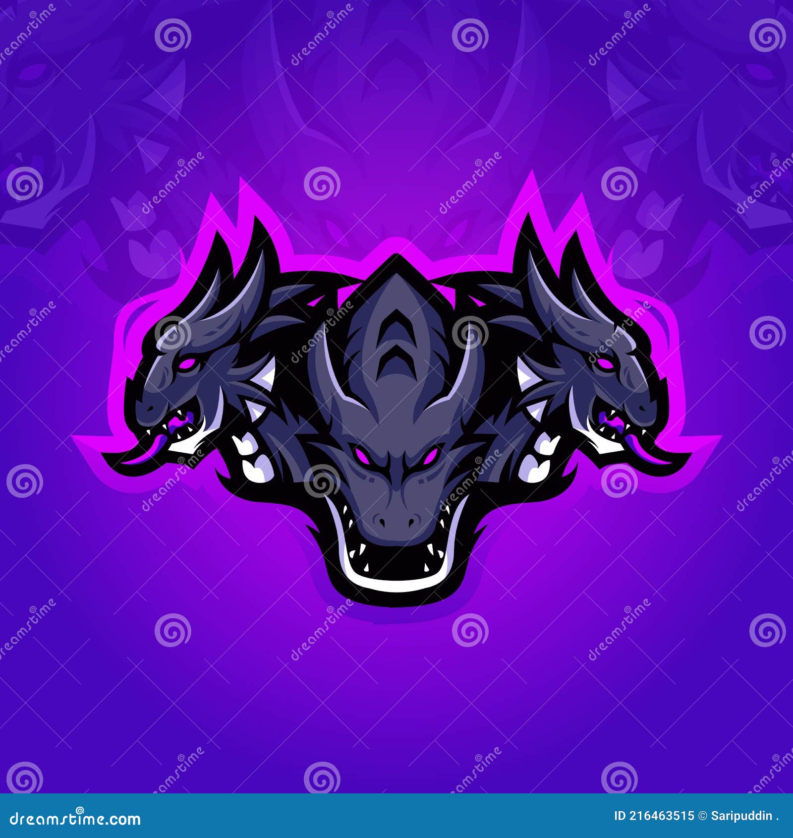 Hydra Mascot Esport Logo Design Vector Illustration | CartoonDealer.com ...