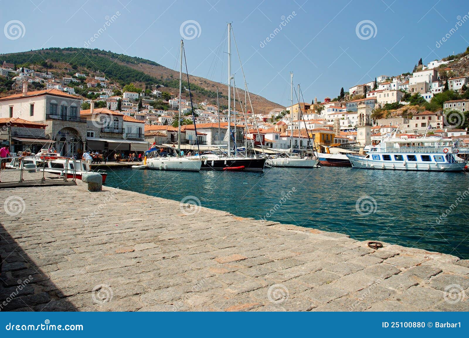 Hydra Island stock photo. Image of port, mediterranean - 25100880