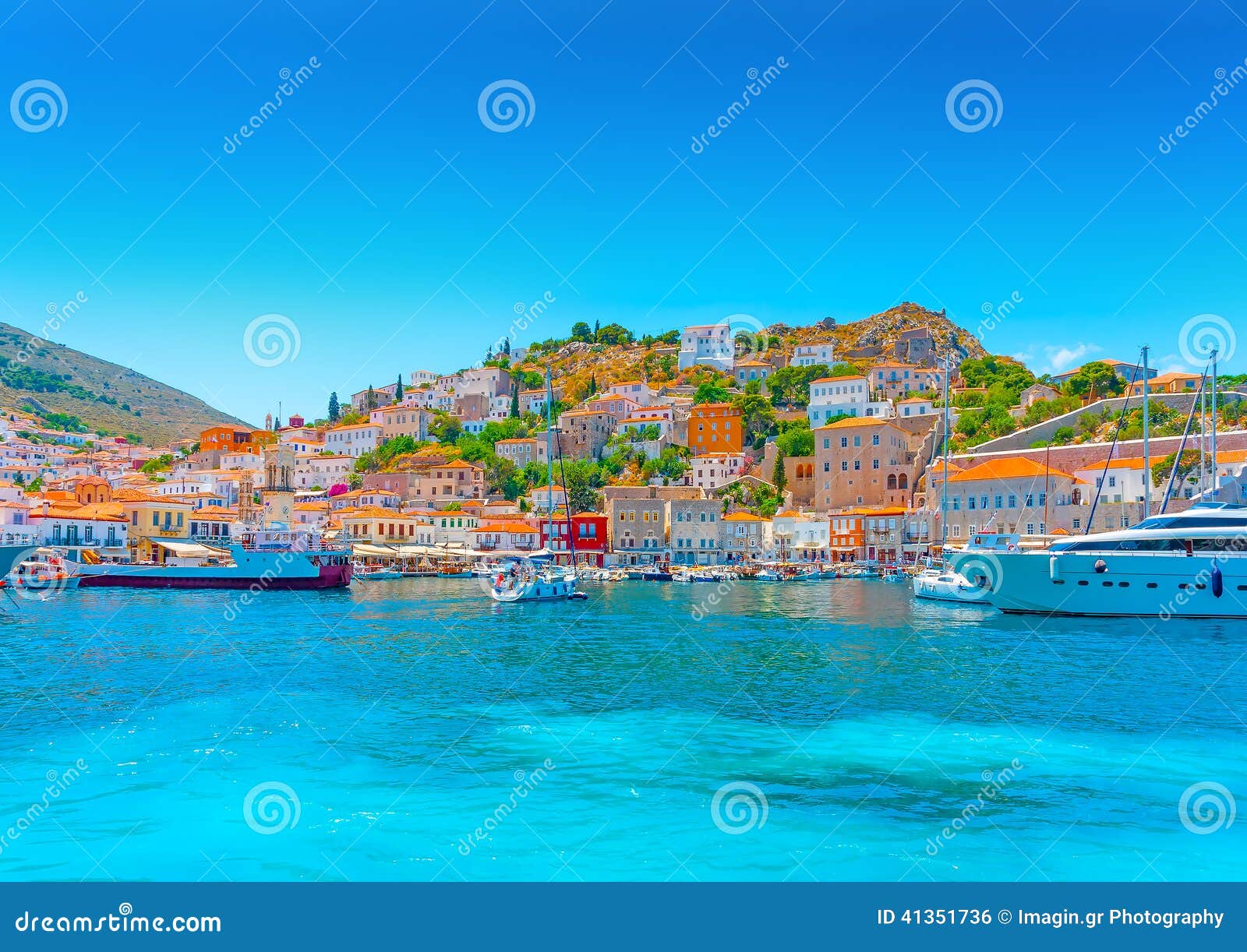 Hydra island stock photo. Image of home, destination - 41351736