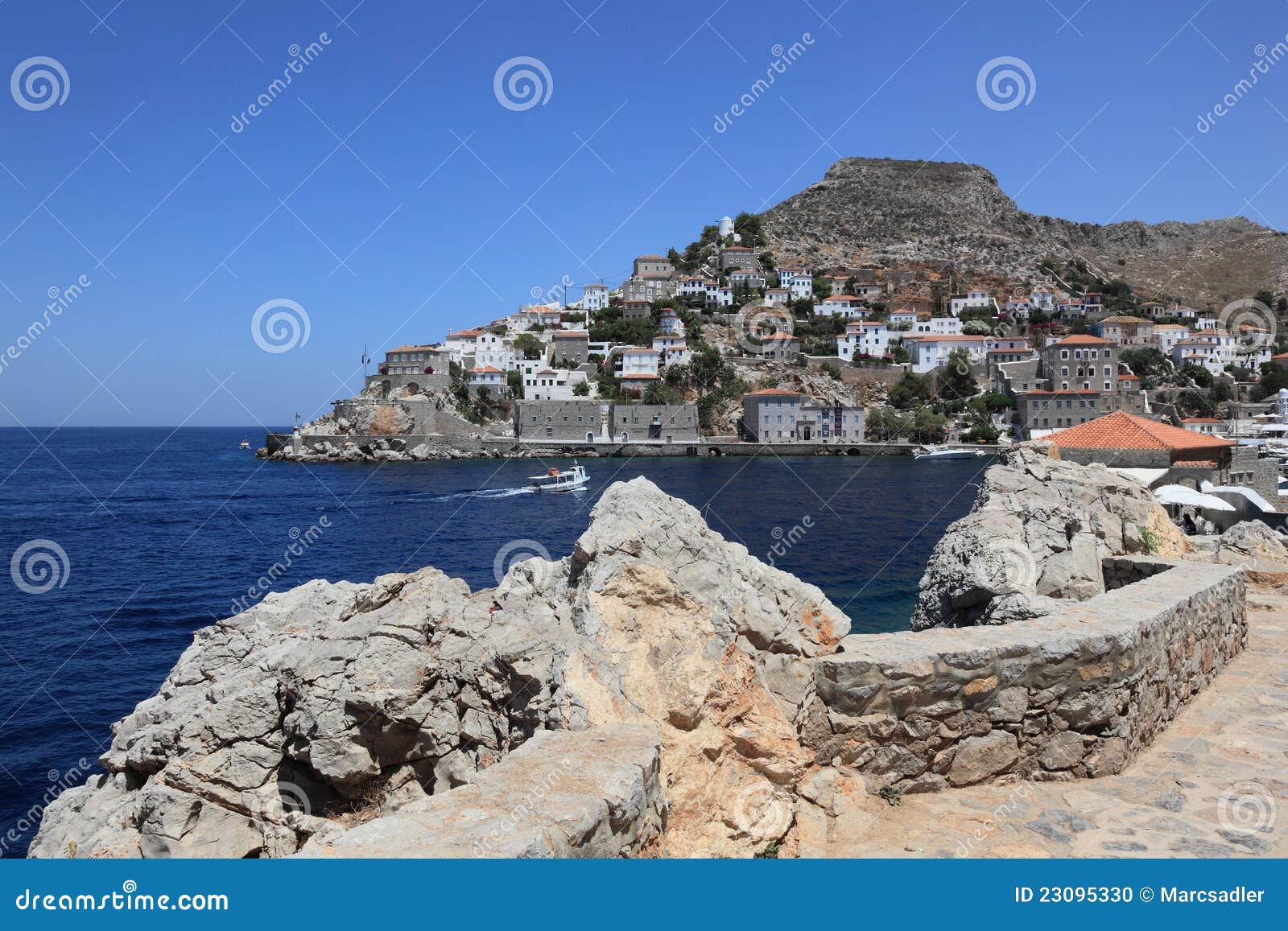 Hydra Island in Greece stock photo. Image of view, mediterranean - 23095330