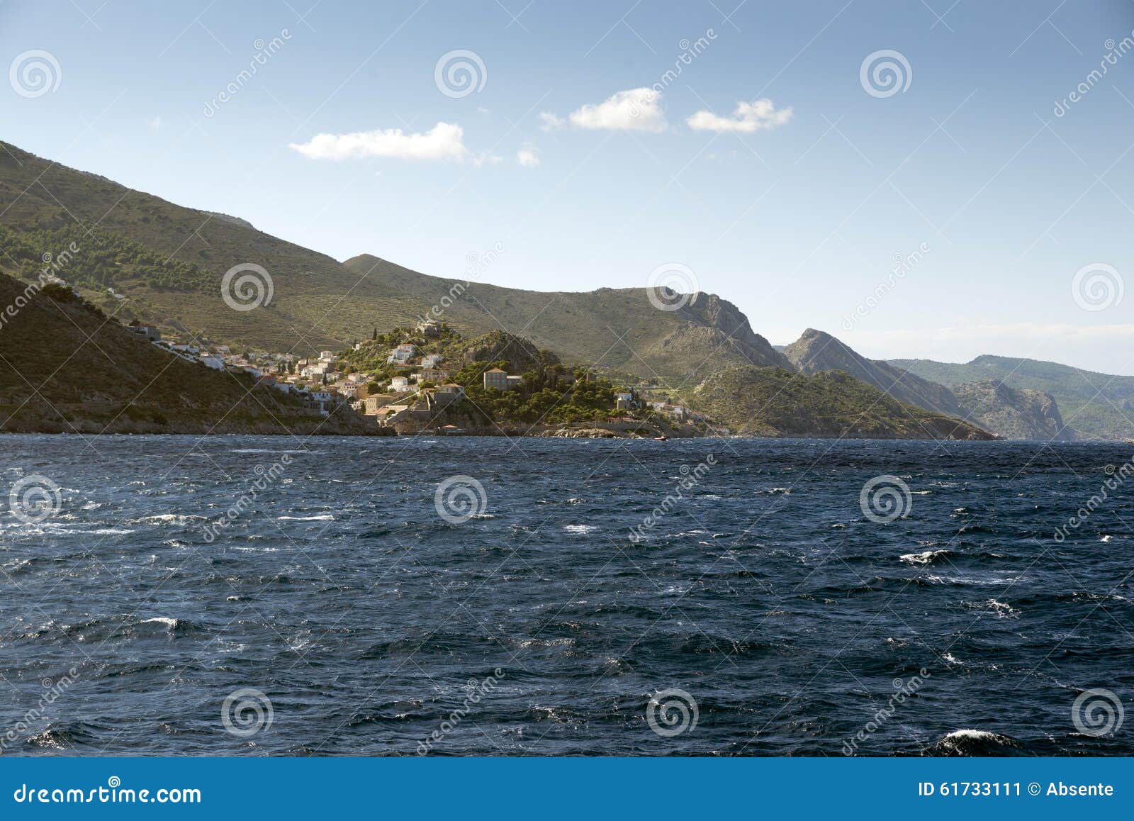 Hydra island stock image. Image of travel, greece, island - 61733111