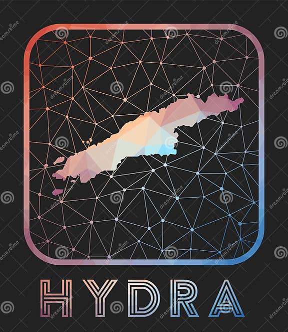 Hydra map design. stock vector. Illustration of outline - 178765710