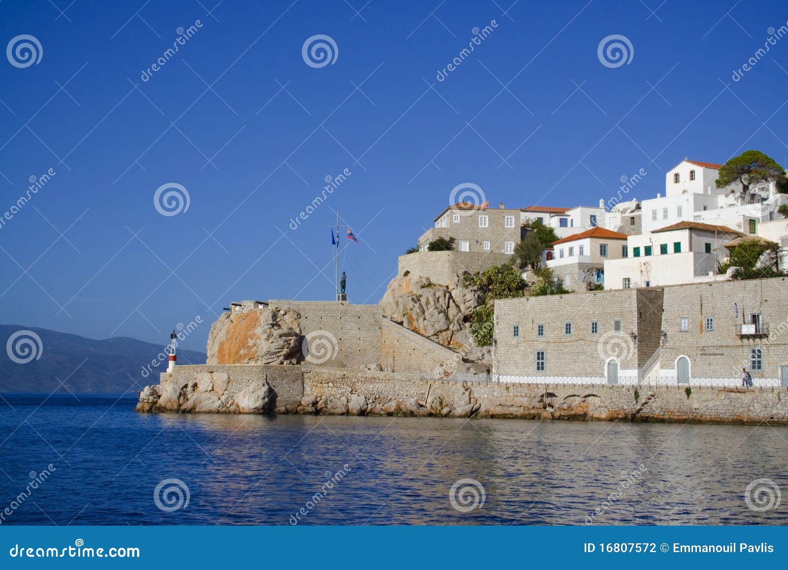 Hydra port stock photo. Image of relax, view, holiday - 16807572