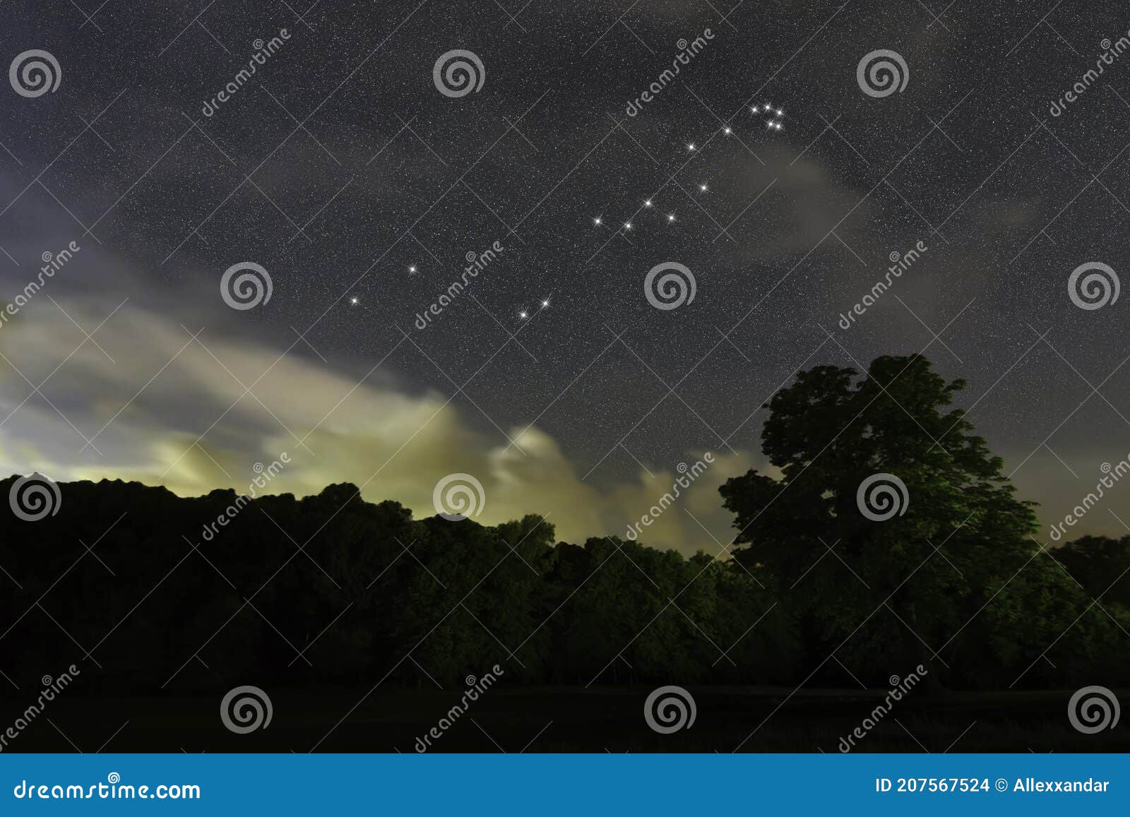 Hydra Star Constellation, Night Sky, Cluster of Stars, Deep Space, Sea ...