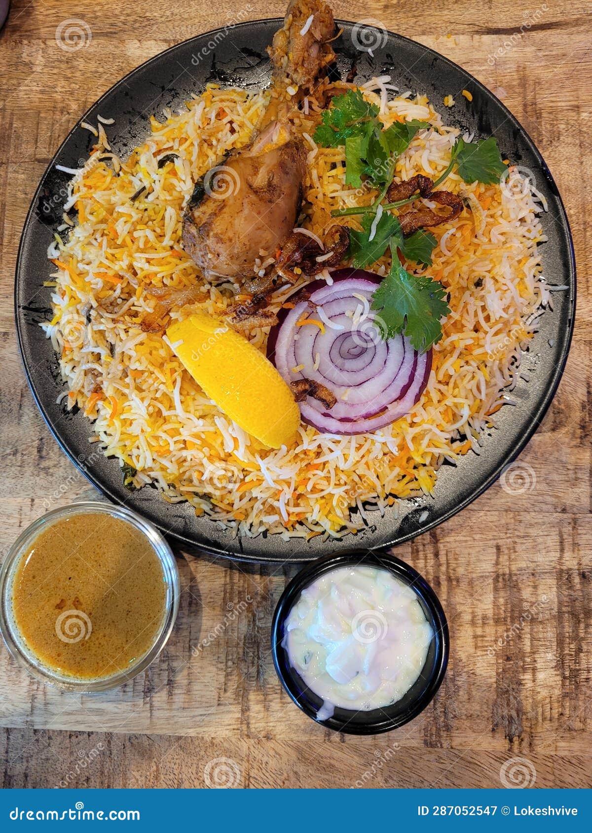 Hydrabadi chicken biryani stock image. Image of hydrabadi - 287052547