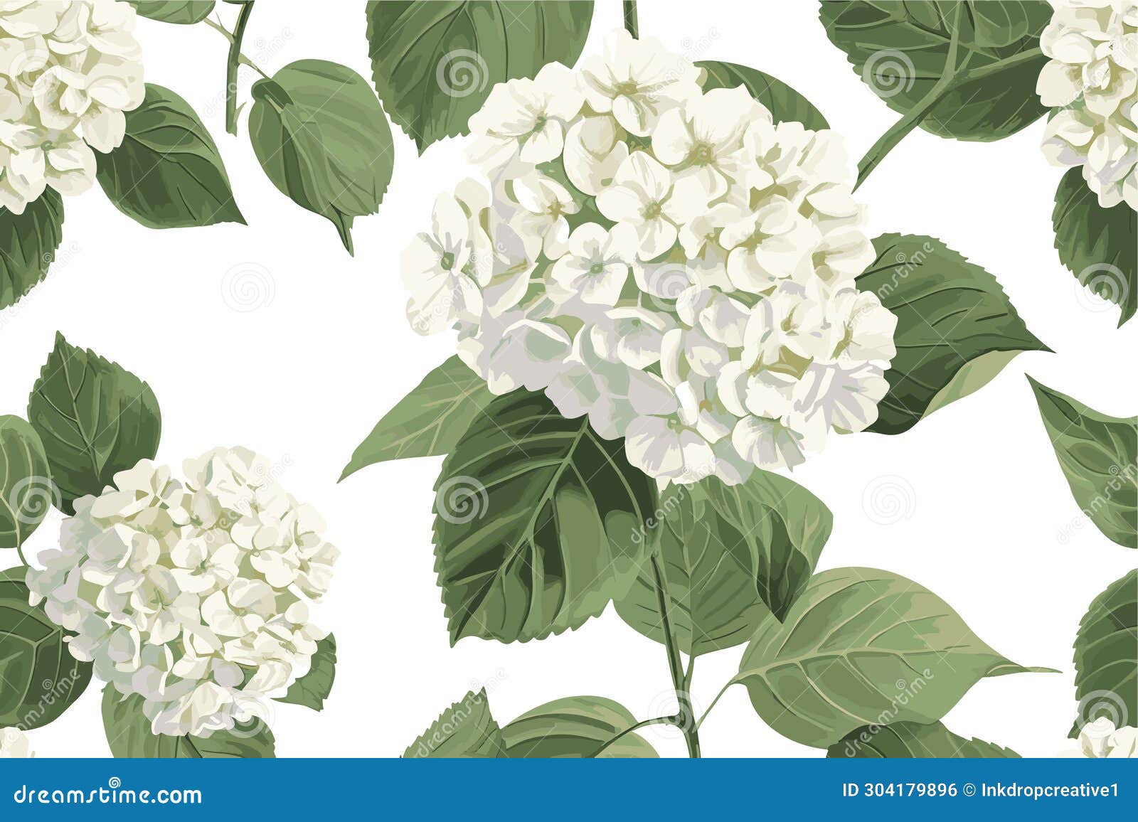 Hydrangea Flower Background. Floral Botanical Pattern for Decorative ...