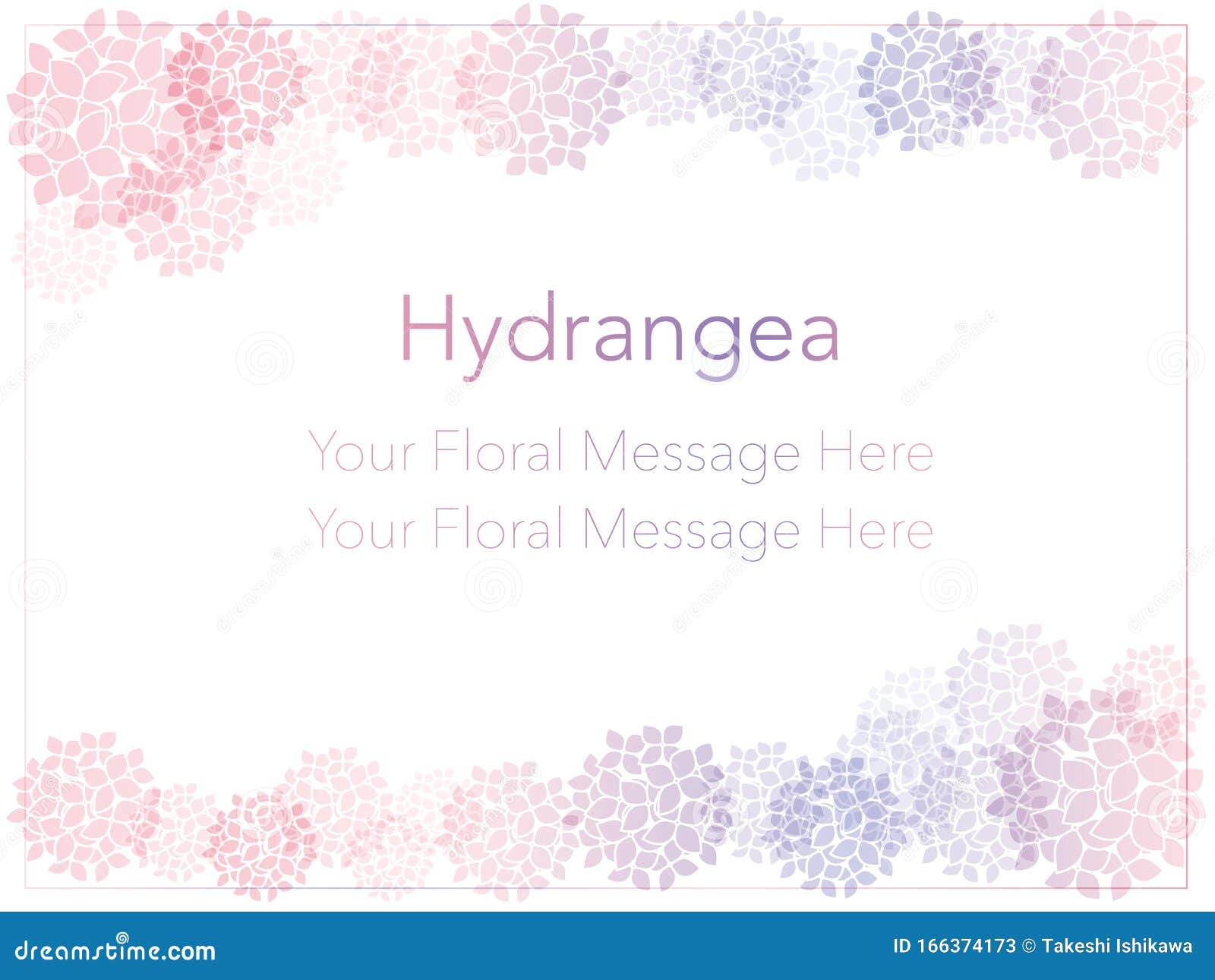 Set Of Hydrangeas Isolated On White Background. Hand Drawn Vect Royalty ...