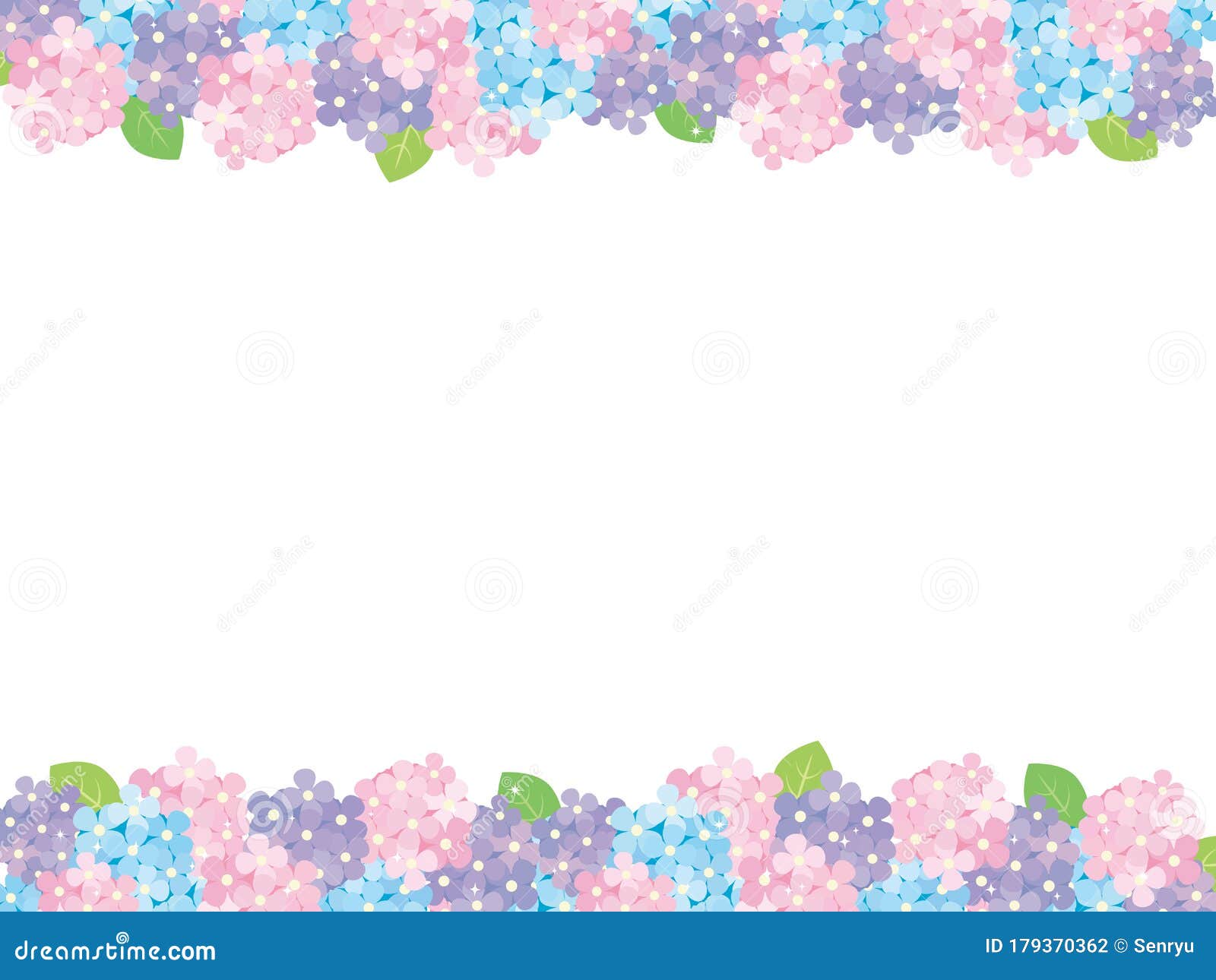 Hydrangea frame stock vector. Illustration of card, beautiful - 179370362