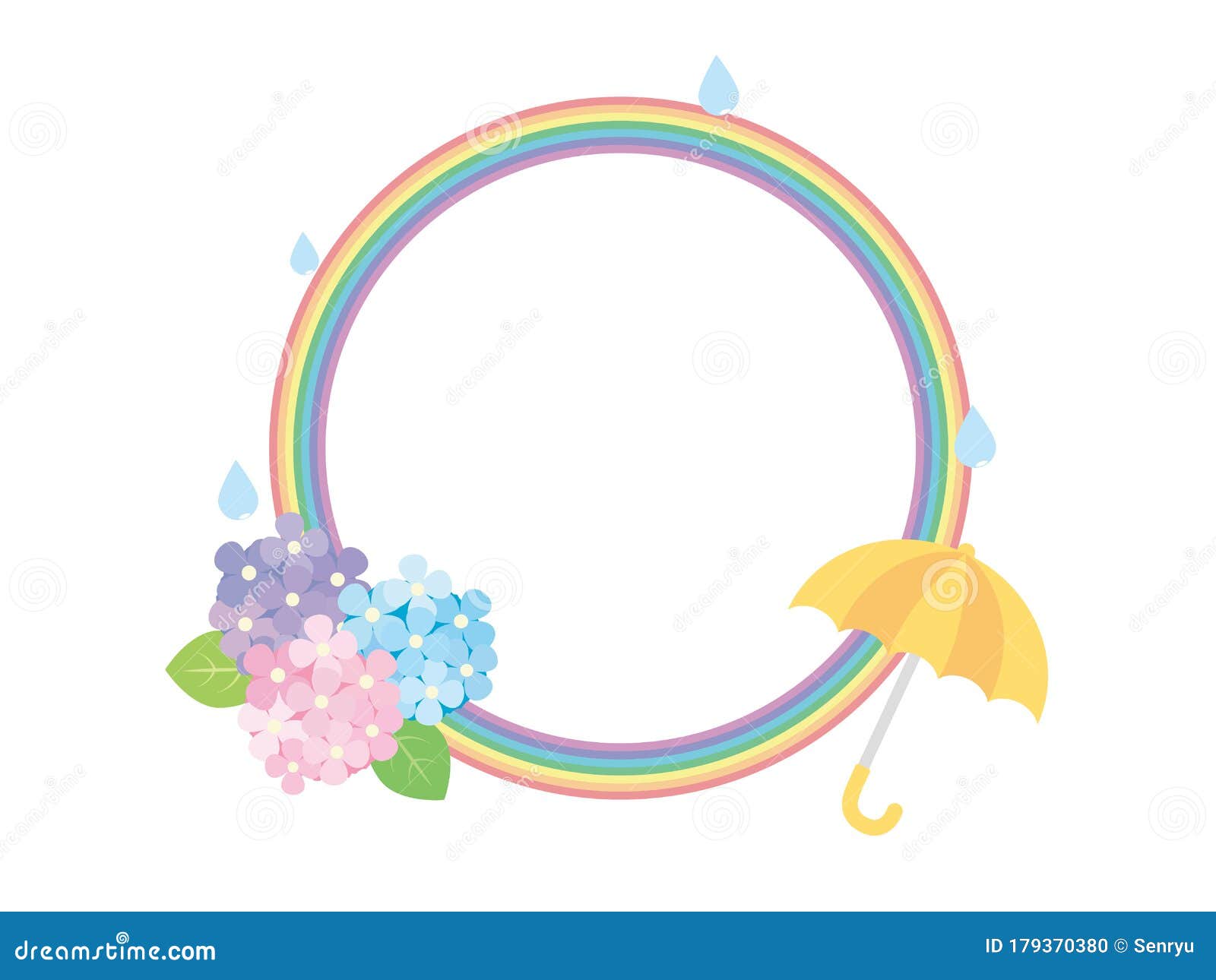 Hydrangea frame stock vector. Illustration of frame - 179370380