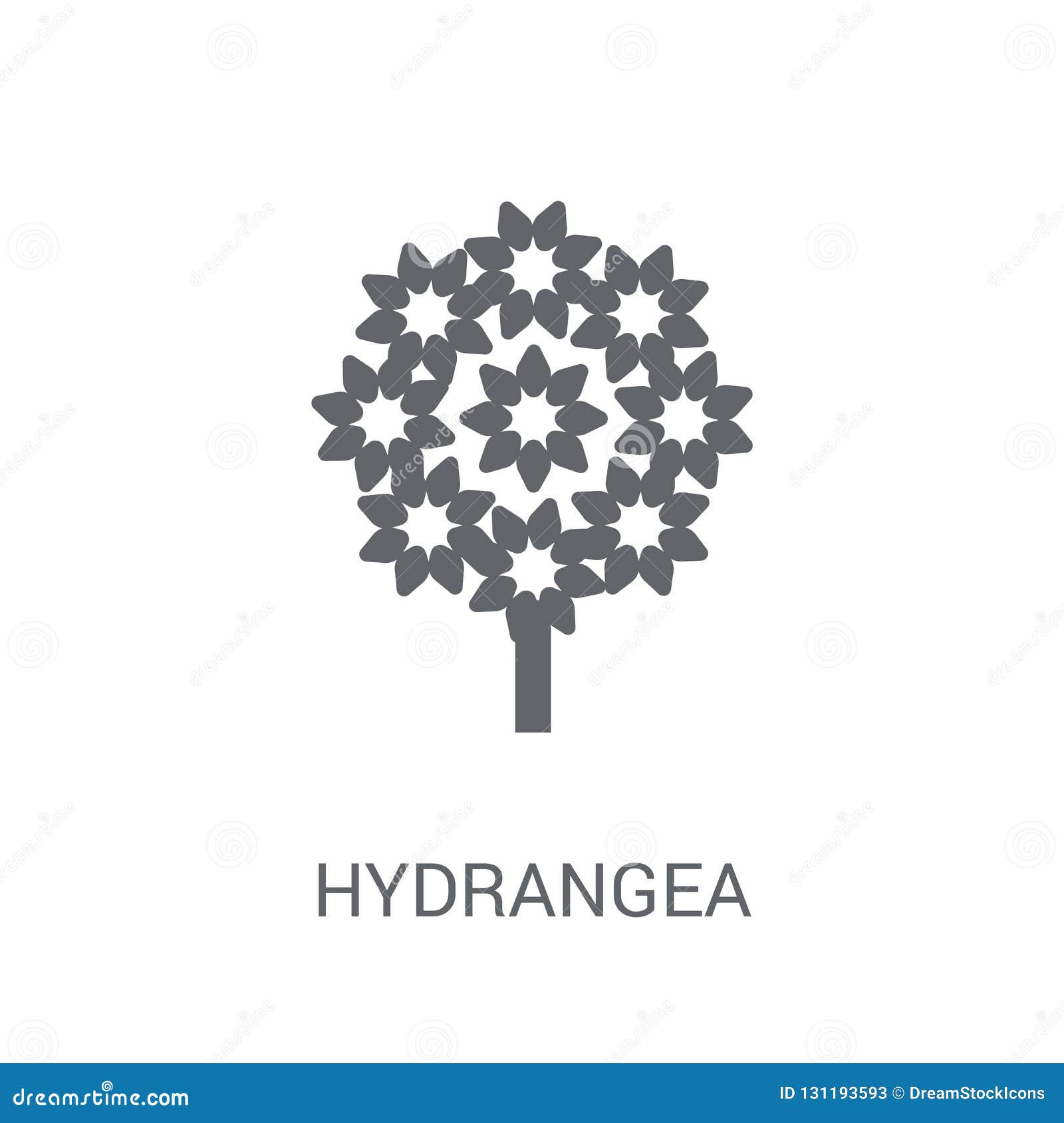 Hydrangea Icon. Trendy Hydrangea Logo Concept on White Background from ...