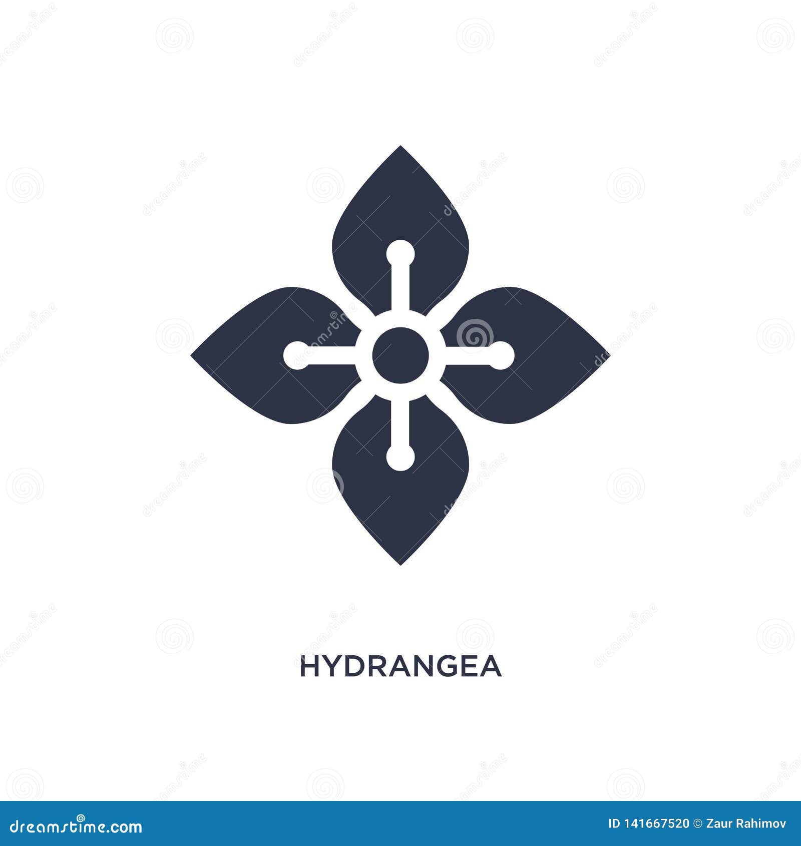 Hydrangea Icon on White Background. Simple Element Illustration from ...