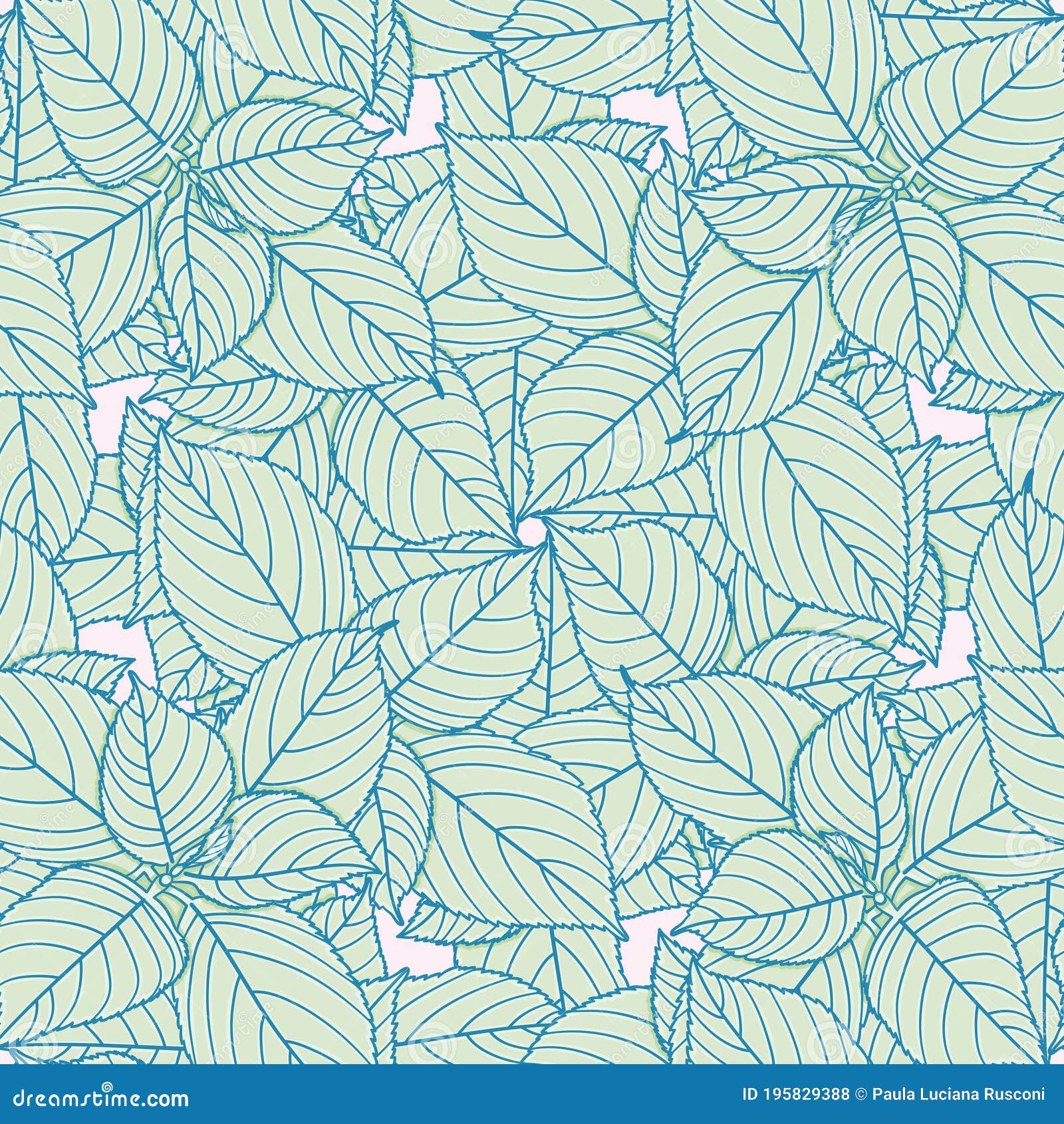 Hydrangea Leaves Seamless Illustration Pattern Stock Vector ...