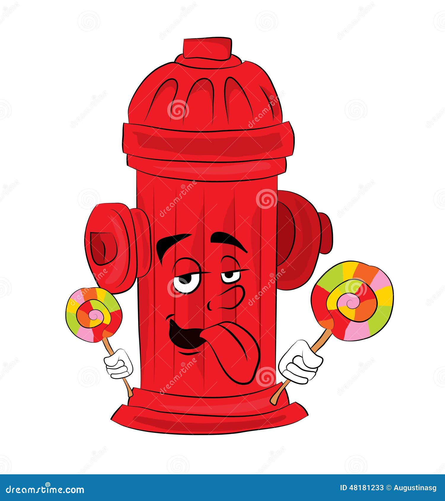 Hydrant cartoon stock illustration. Illustration of symbol - 48181233