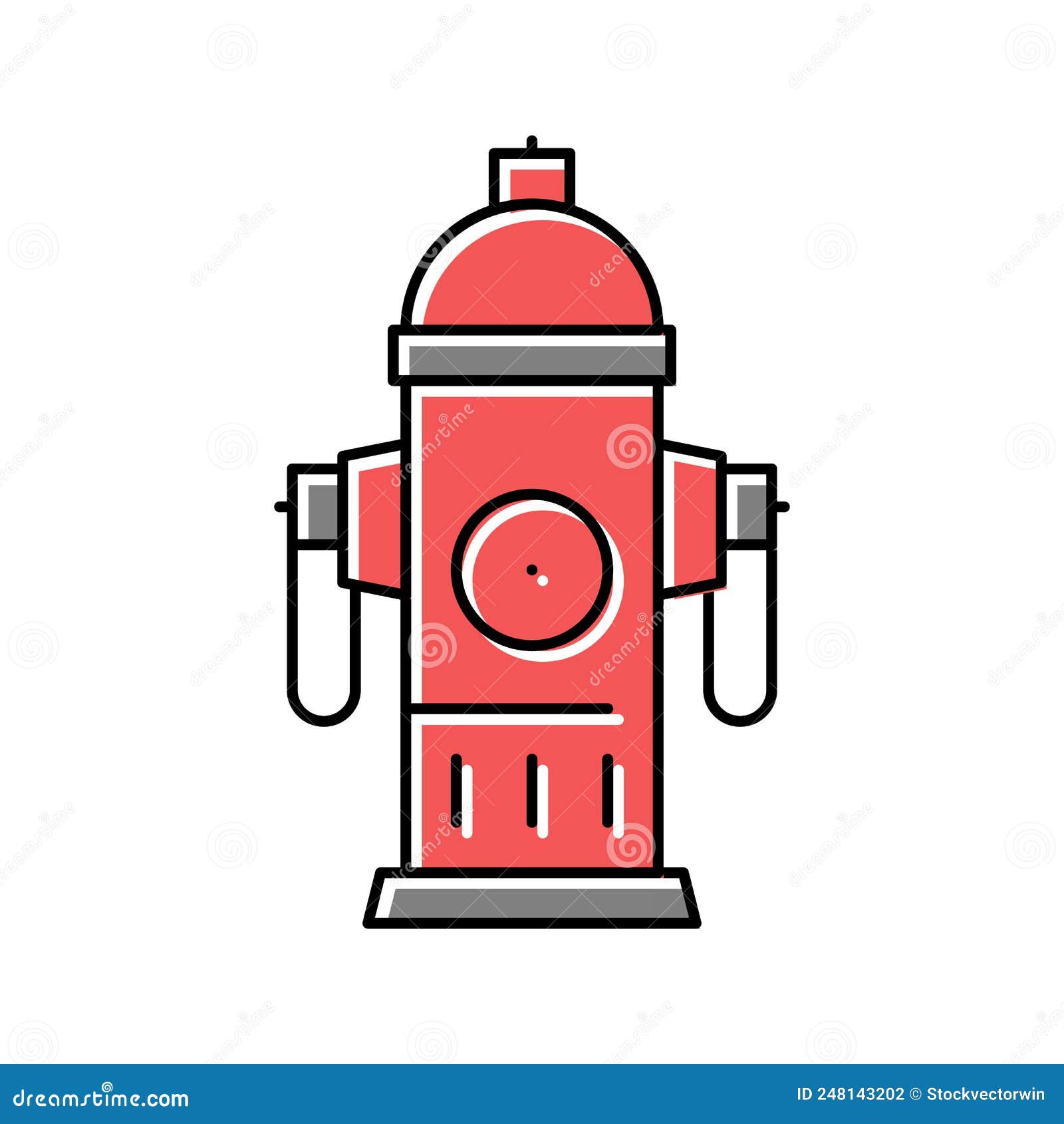 Hydrant Fire Color Icon Vector Illustration Stock Vector - Illustration ...