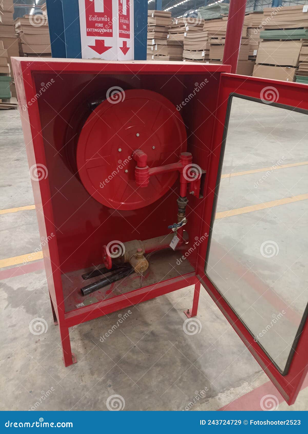 Hydrant and Fire Extinguisher Box in Work Place Factory and Industry ...