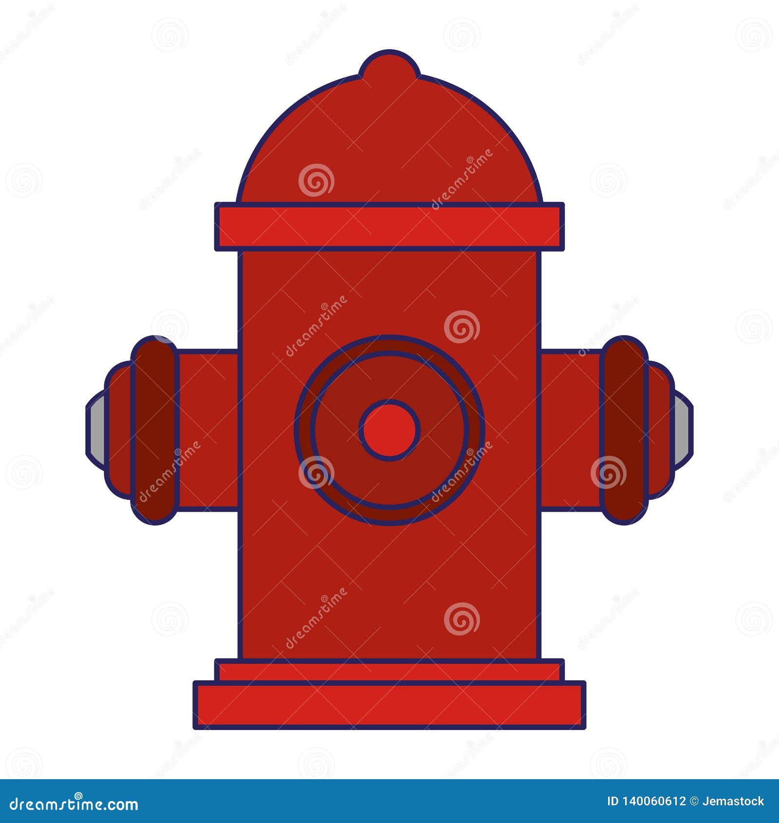 Hydrant Firefighter Tool Blue Lines Stock Vector - Illustration of ...