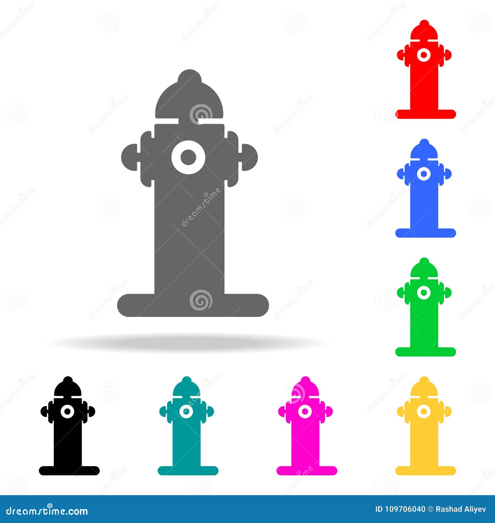 Hydrant Icon. Element Firefighters Multi Colored Icons for Mobile ...
