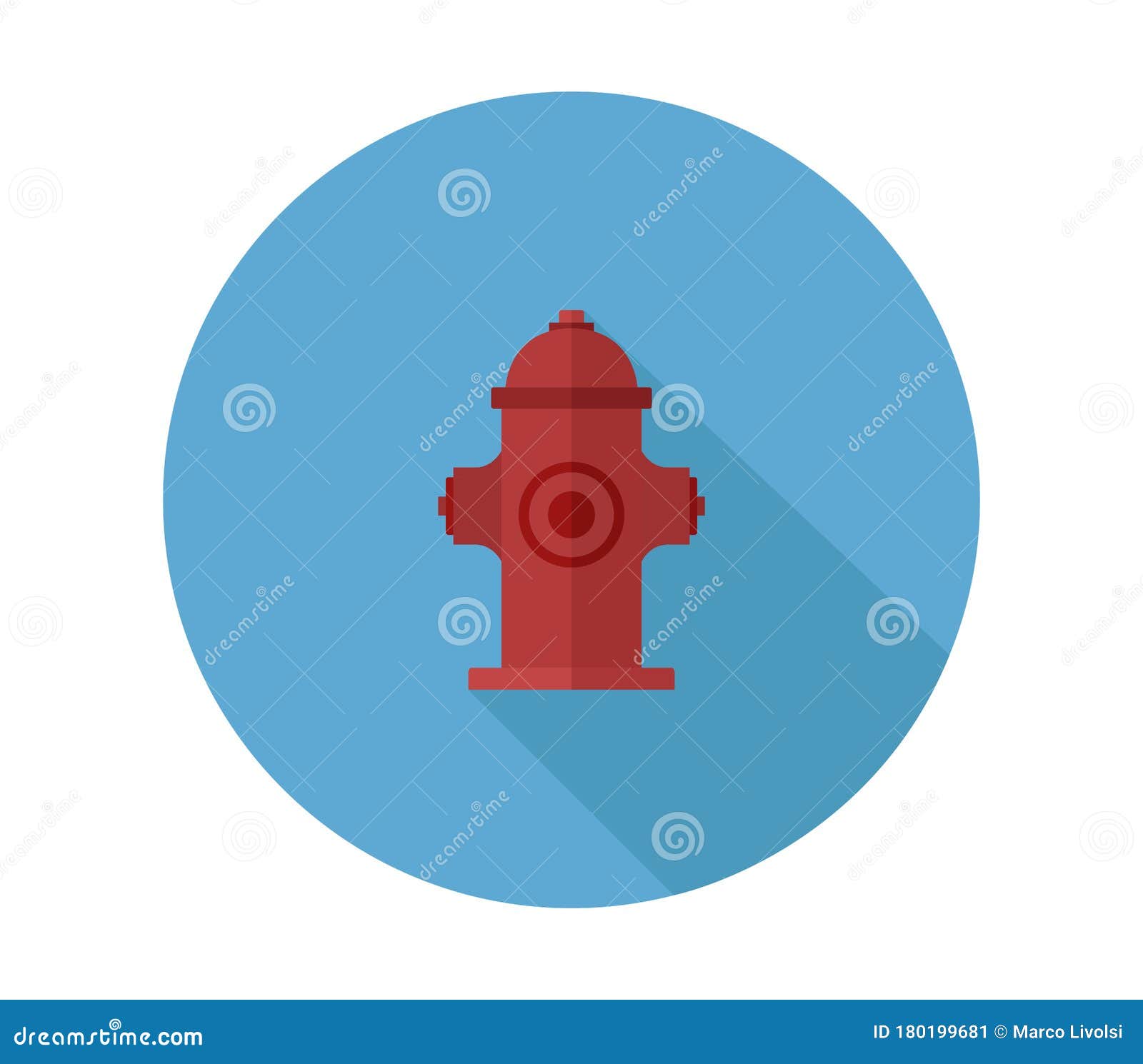 Hydrant Icon Illustrated in Vector on White Background Stock ...
