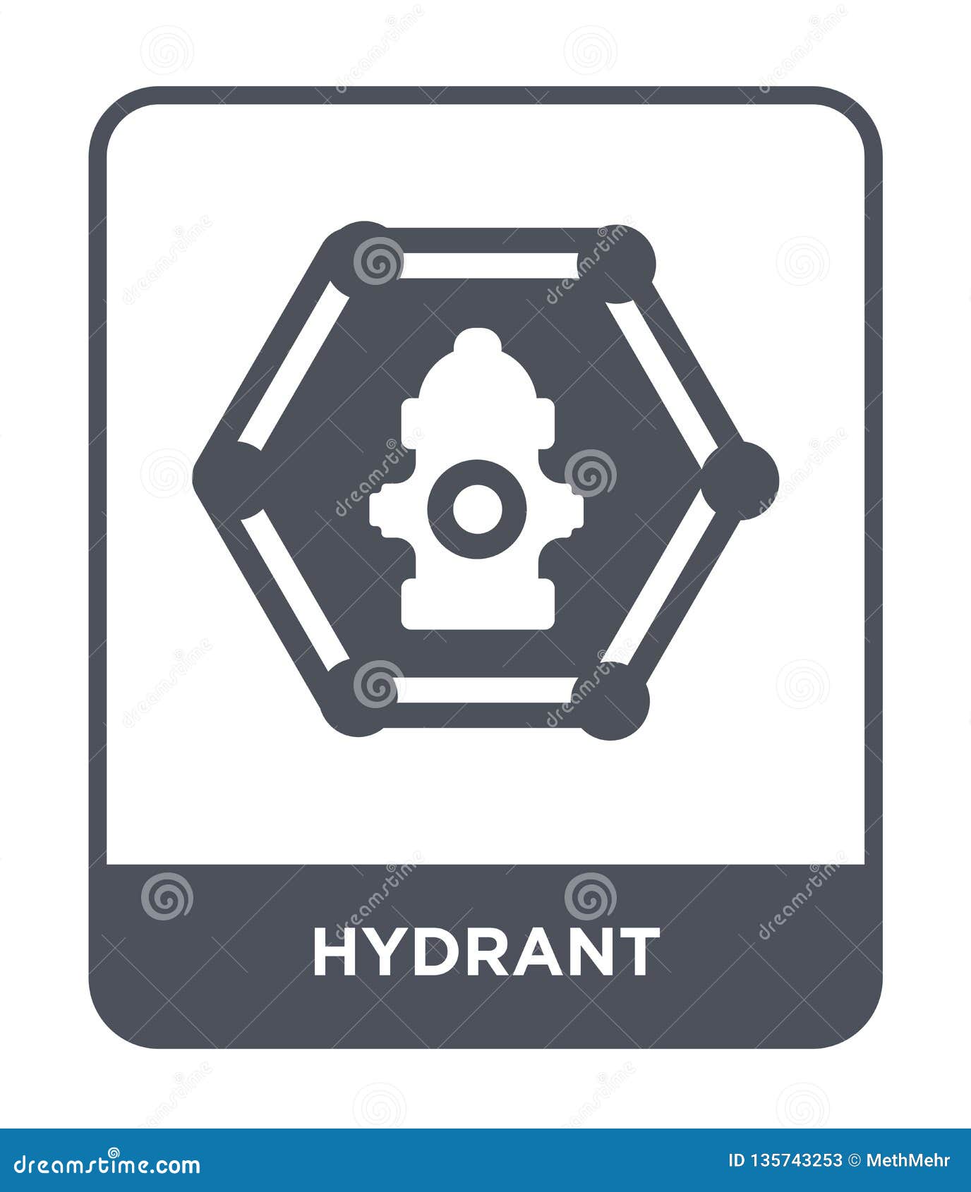 Hydrant Icon in Trendy Design Style. Hydrant Icon Isolated on White ...