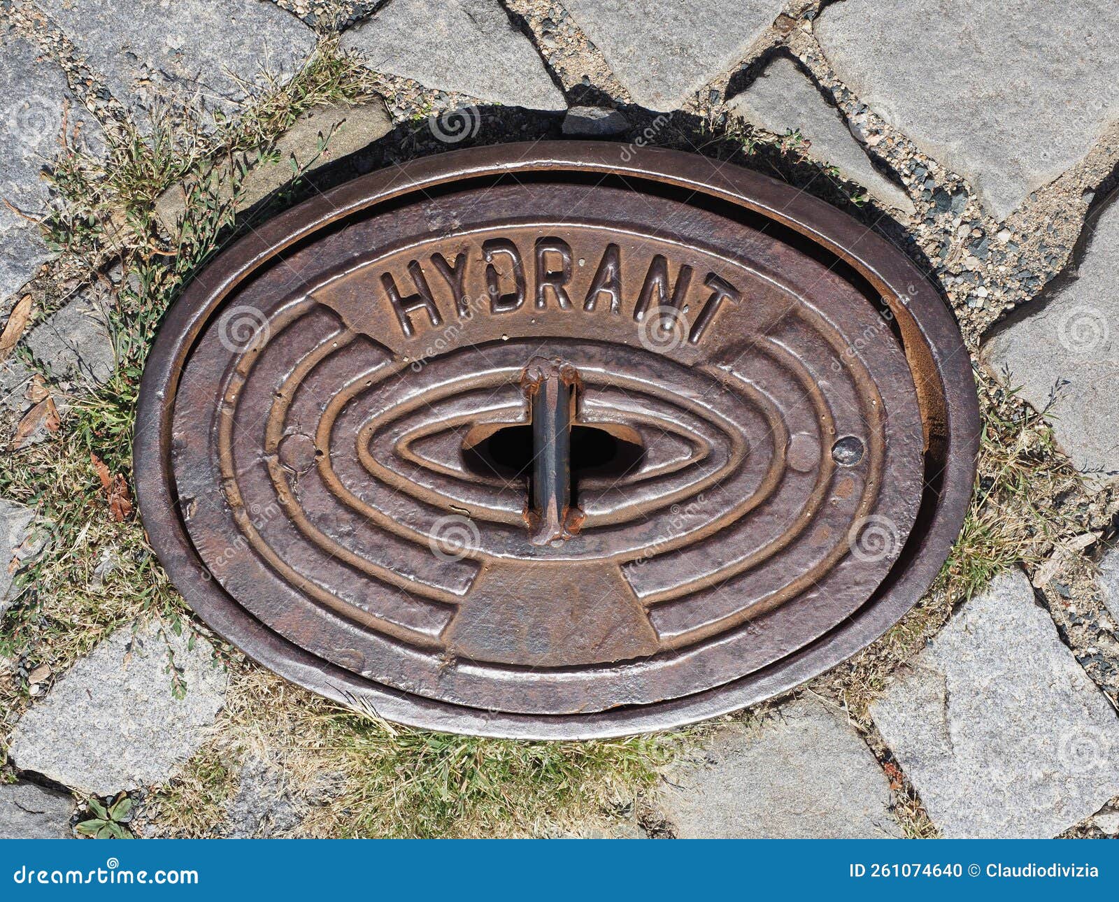 Hydrant manhole detail stock photo. Image of outdoor - 261074640