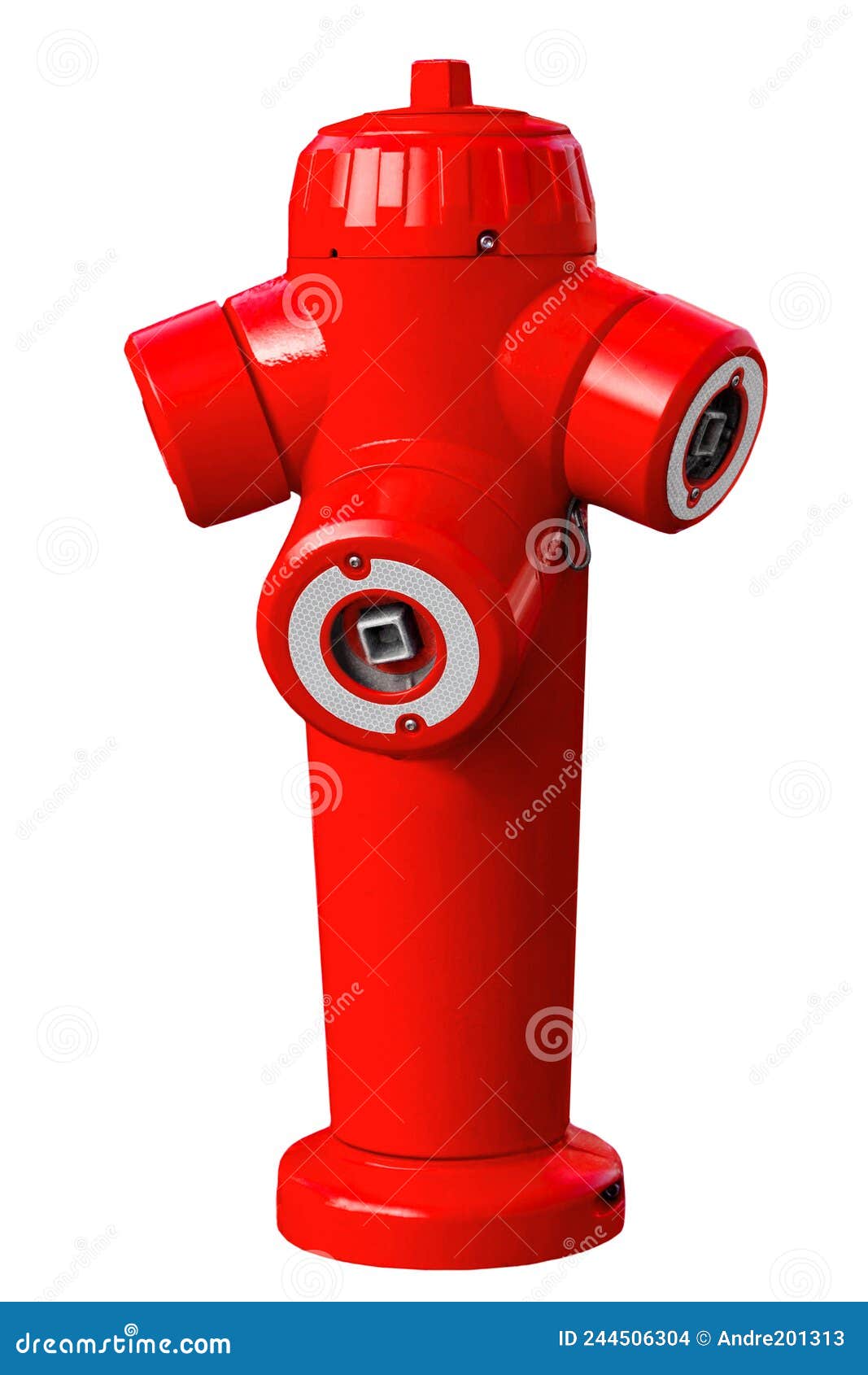 Hydrant Modern Red on White Background is Insulated Stock Photo - Image ...