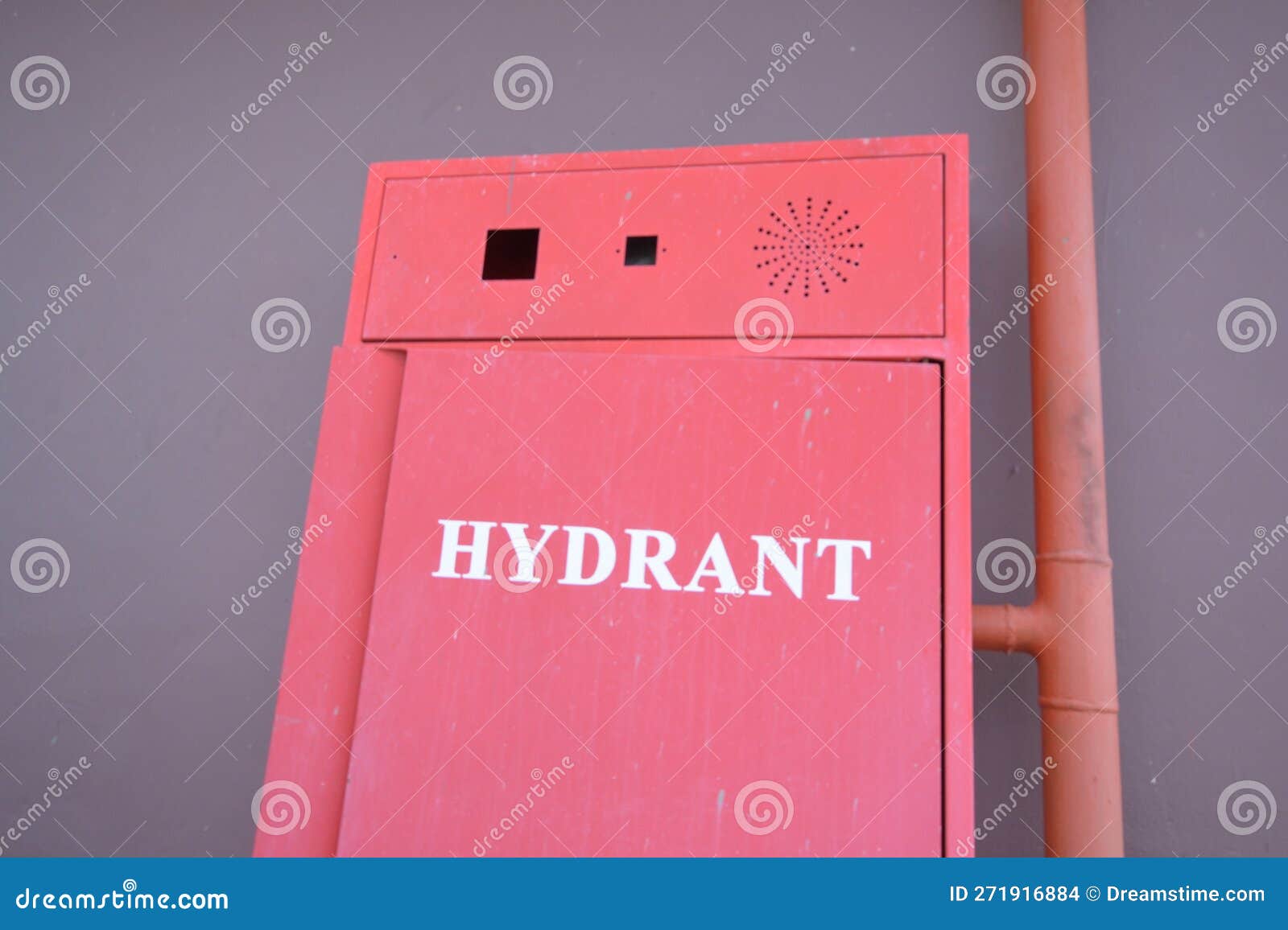Hydrant red box stock photo. Image of number, font, advertising - 271916884