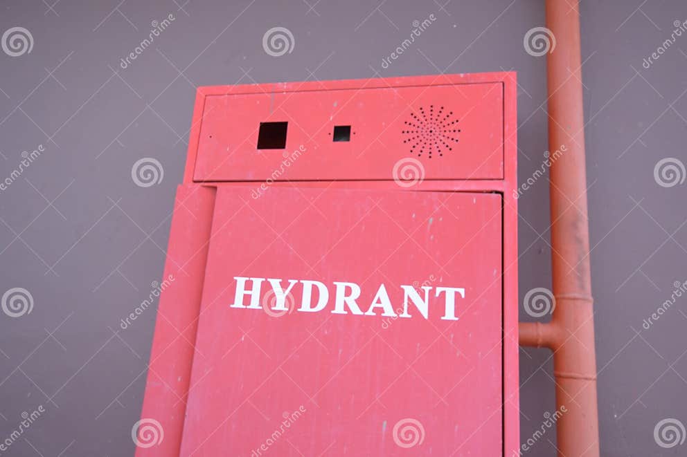 Hydrant red box stock photo. Image of number, font, advertising - 271916884
