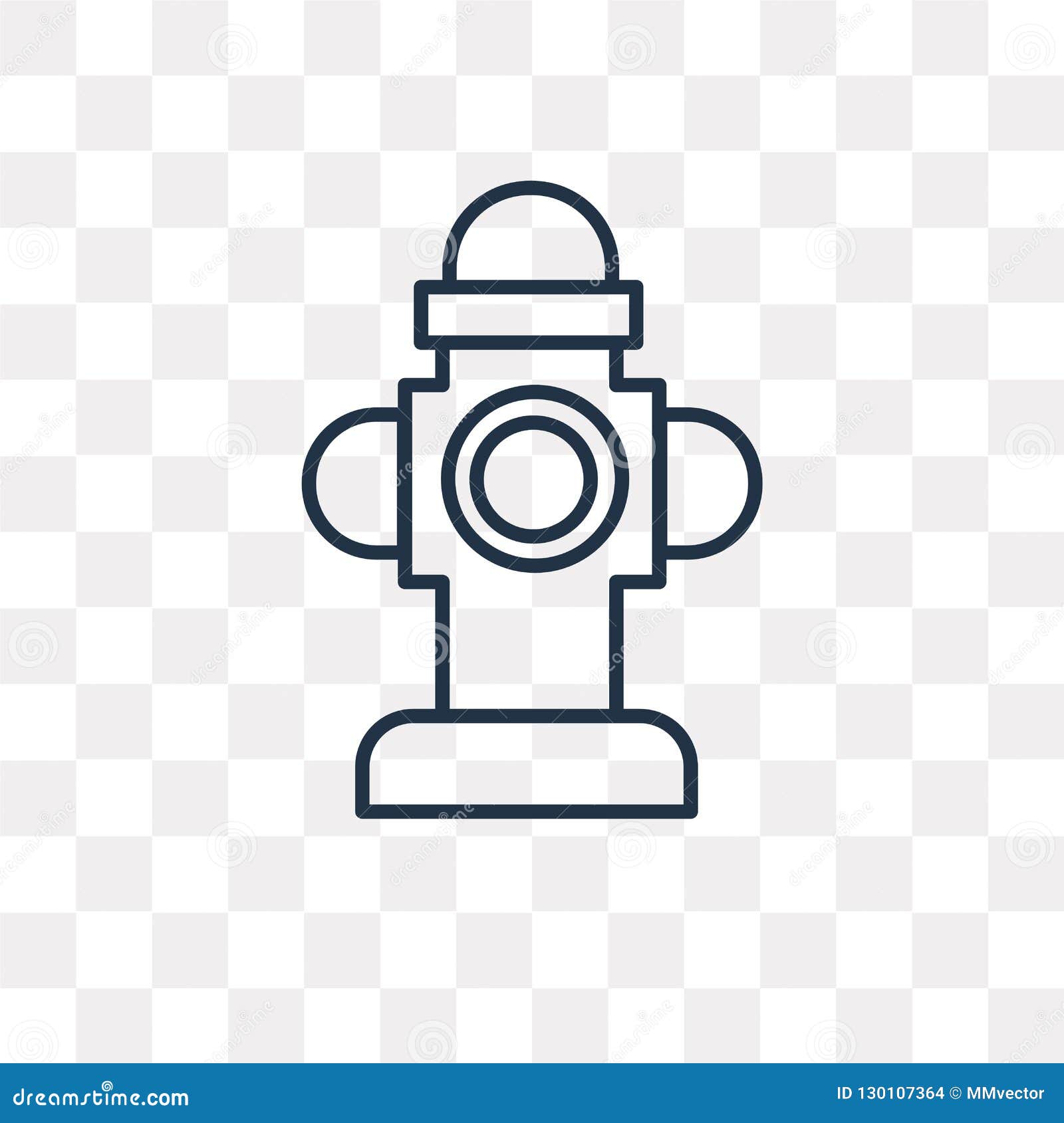 Hydrant Vector Icon Isolated on Transparent Background, Linear H Stock ...