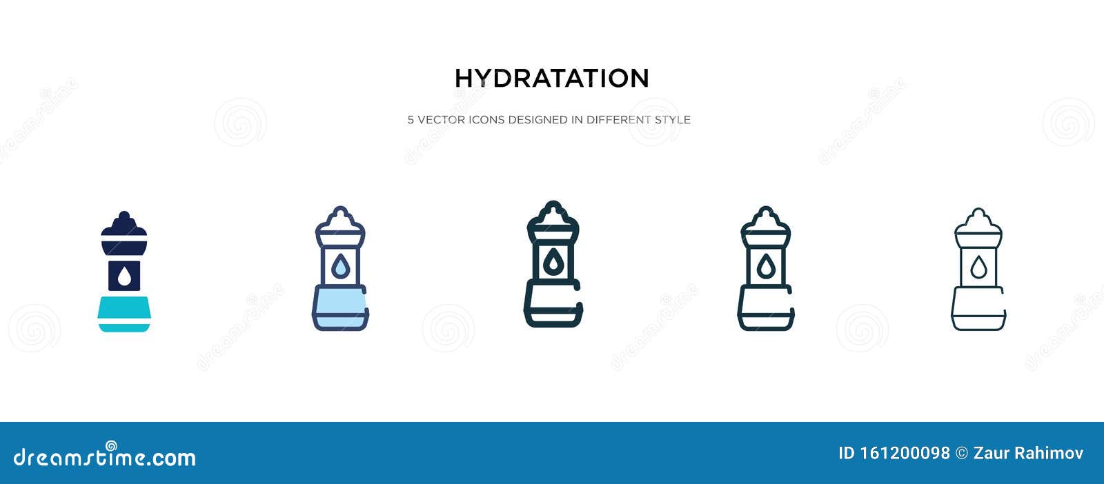 Hydratation Icon in Different Style Vector Illustration. Two Colored ...
