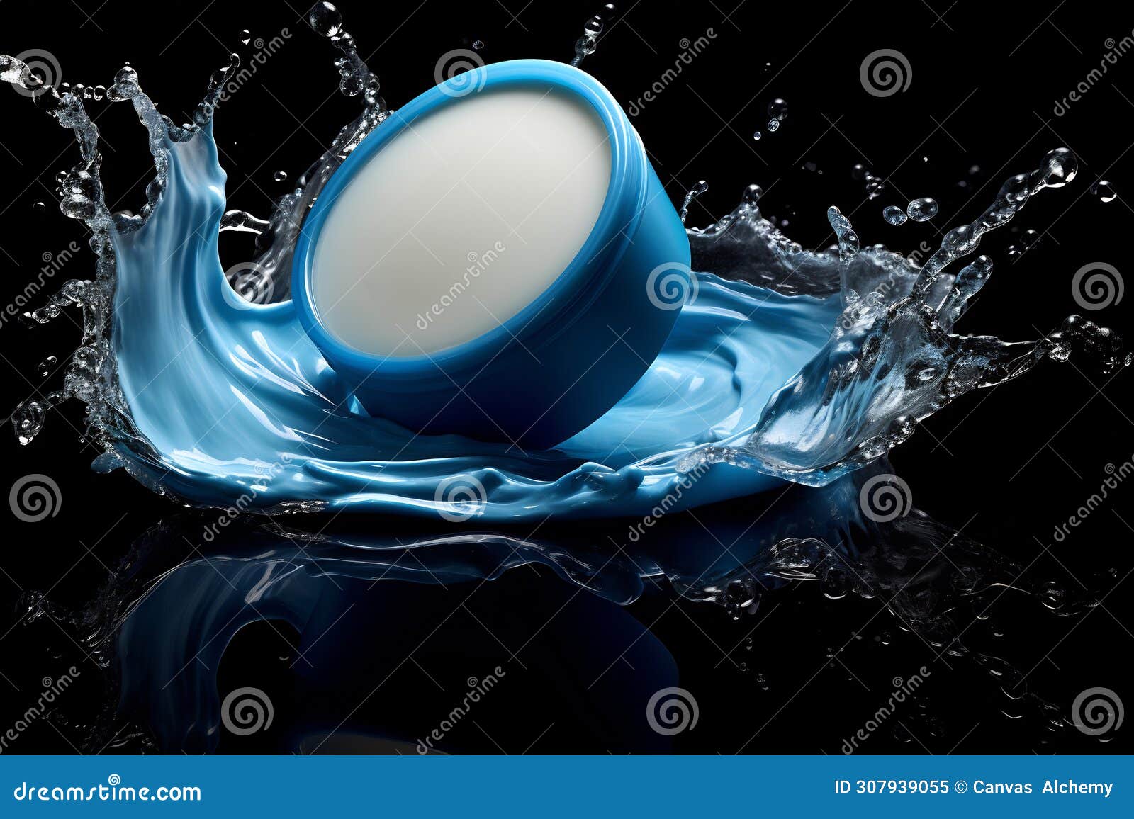 Hydrating Beauty Cream in Water Splash Stock Image - Image of health ...