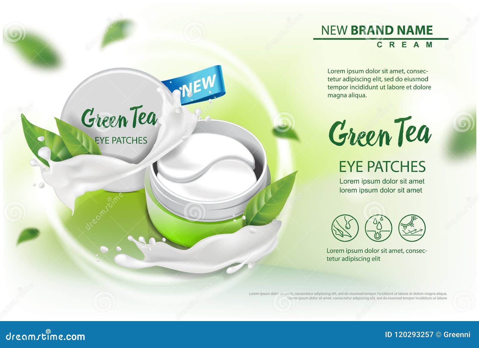 Hydrating Under Eye Gel Patches Vector Advertising For Catalog ...