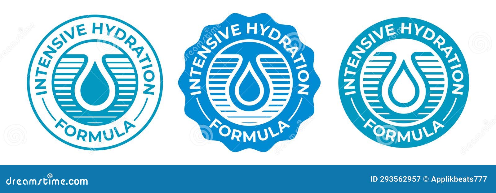 Hydration Icon, Moisturizing Water Drop Vector Logo for Cosmetic ...