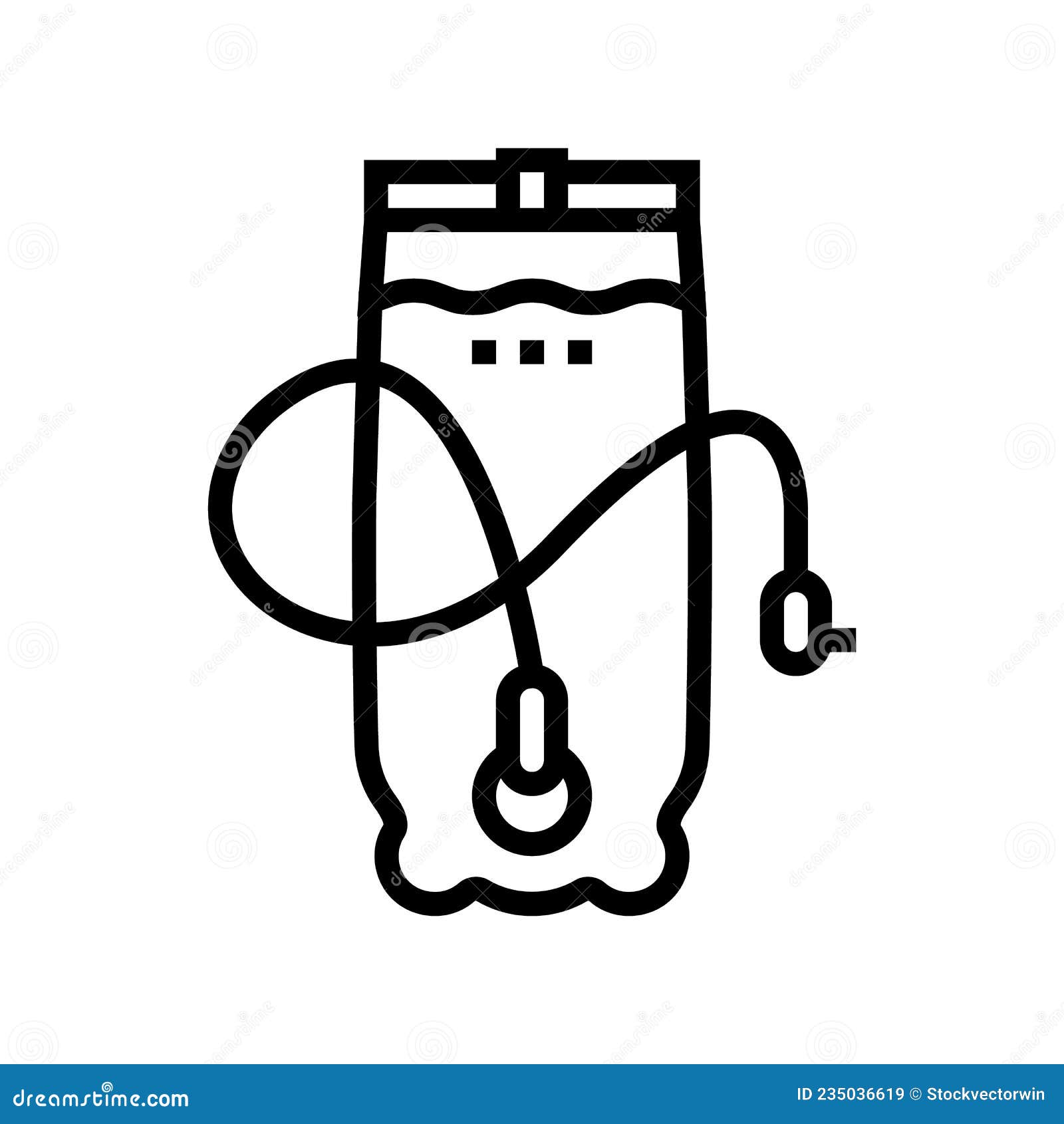 Hydration Pack Line Icon Vector Illustration Stock Vector ...