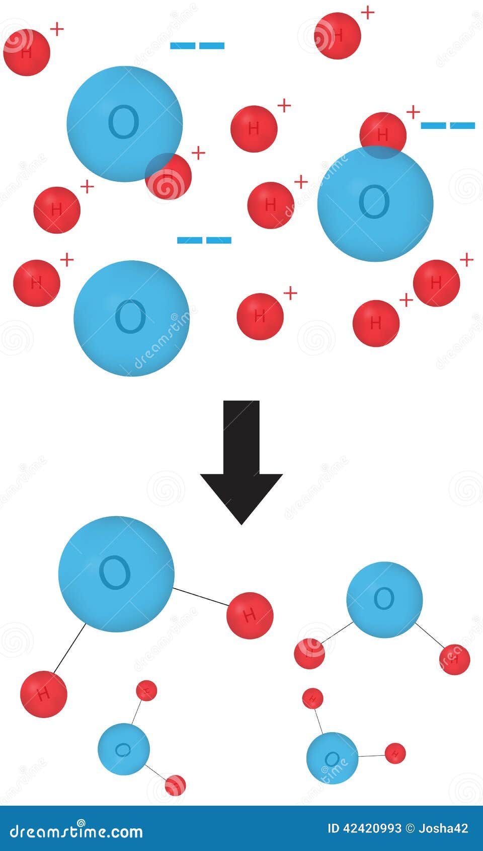 Hydration Reaction stock vector. Illustration of total - 42420993