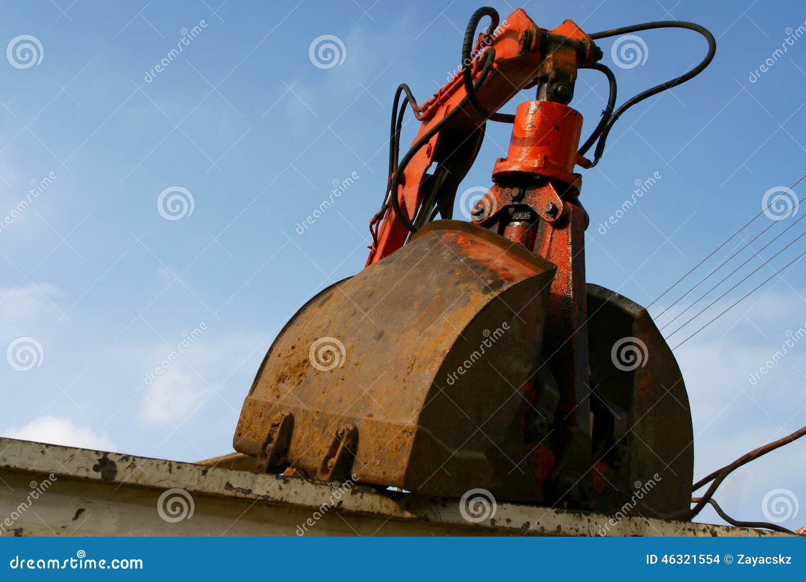 Hydraulic Arm with Jaws for Loading Scrap Metal Material Stock Photo ...