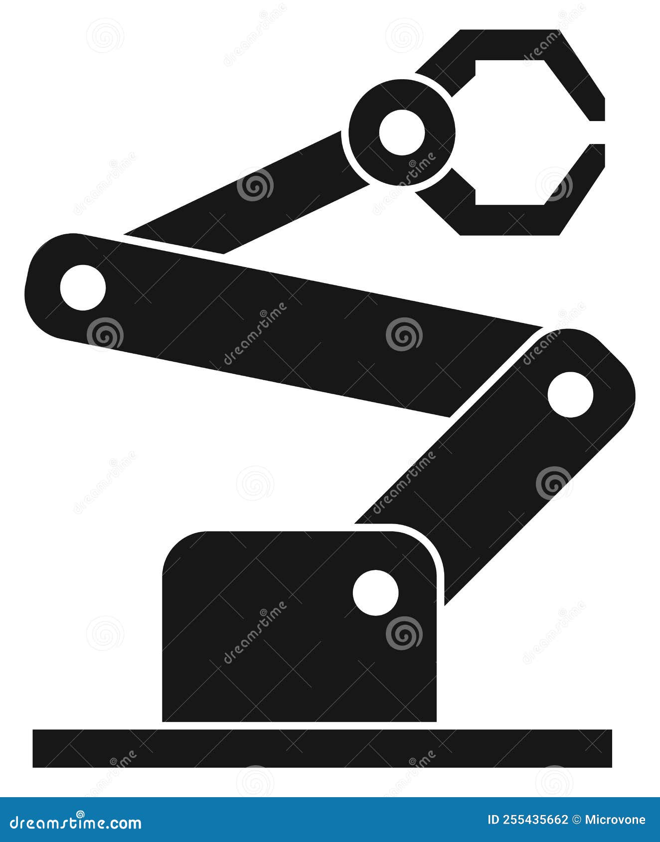 Hydraulic Arm Machine. Robotic Hand Manipulator Icon Vector ...