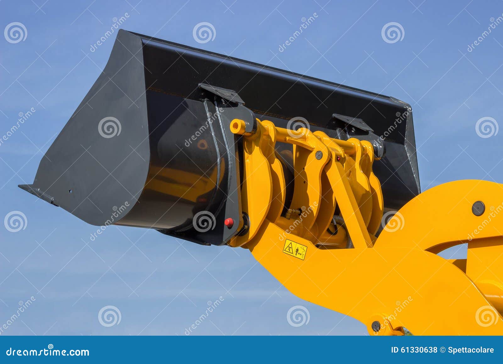 Hydraulic buldozer bucket stock photo. Image of orange - 61330638