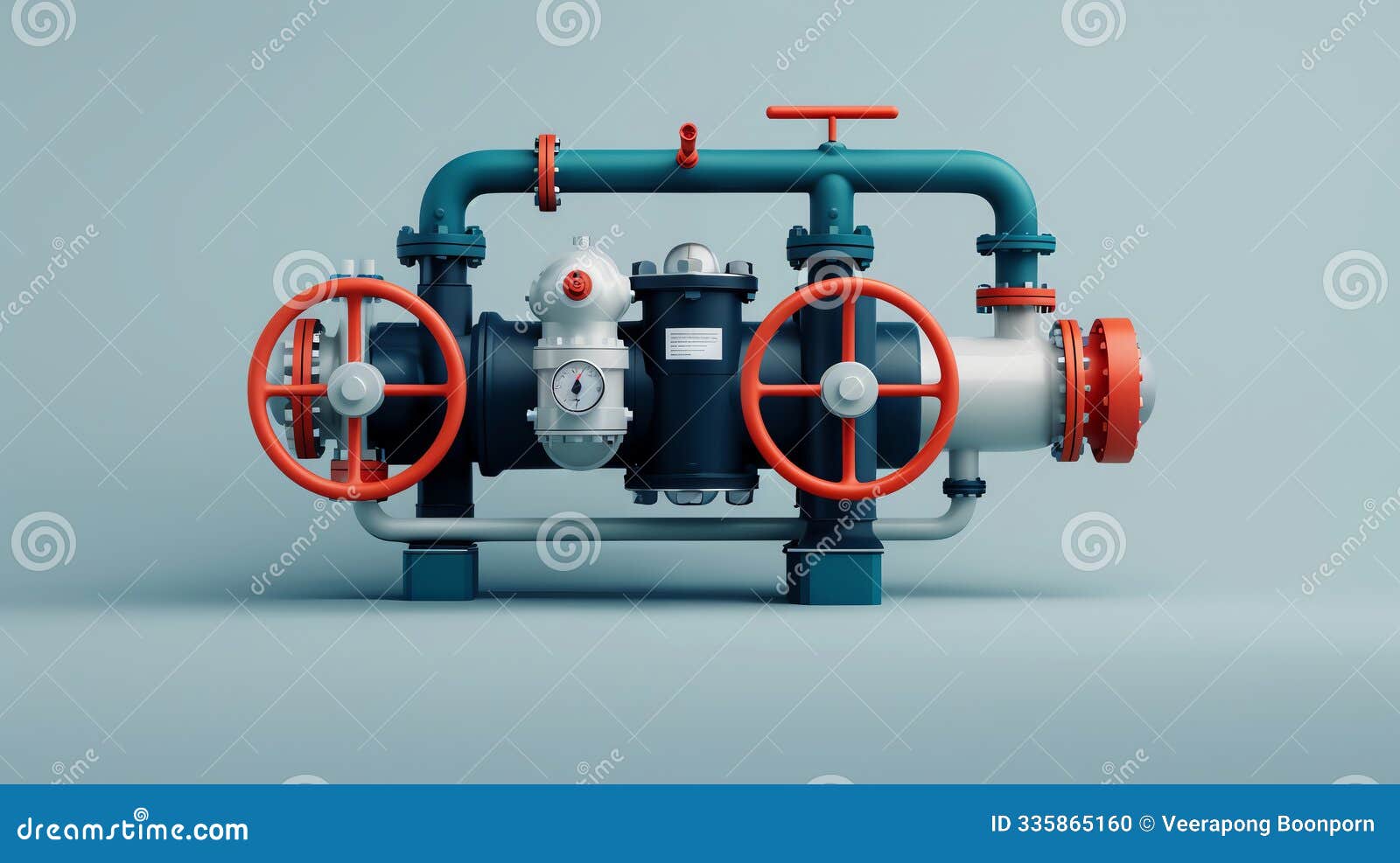 Hydraulic Compressor Mechanism Flat Design Side View Mechanical Theme ...