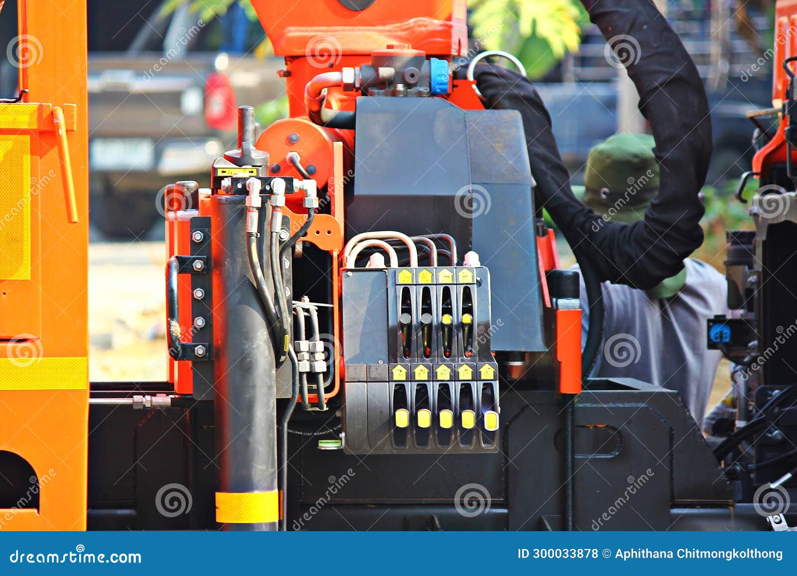 Hydraulic Crane Operating Manual Control Panel Box Stock Photo - Image ...