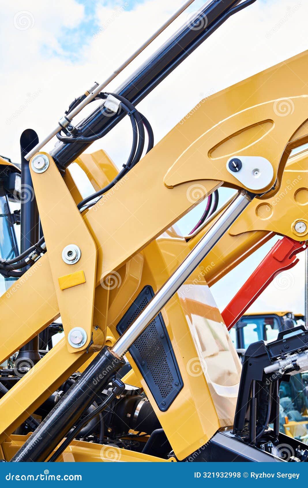 Hydraulic cylinder stock photo. Image of heavy, machine - 321932998
