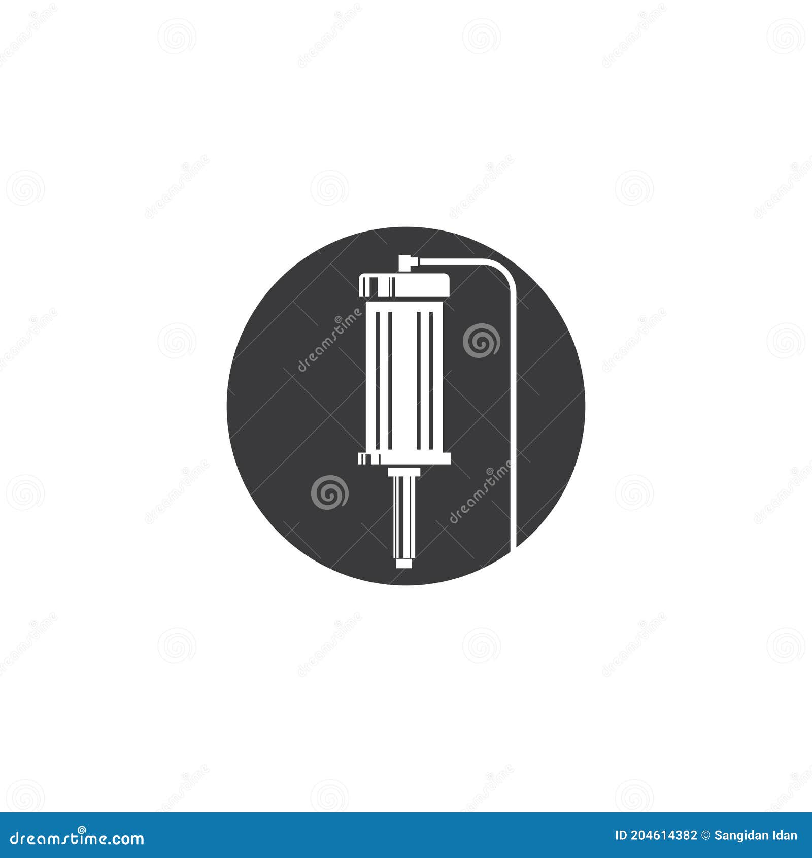 Hydraulic Cylinder Icon Vector Illustration Design Template Stock ...