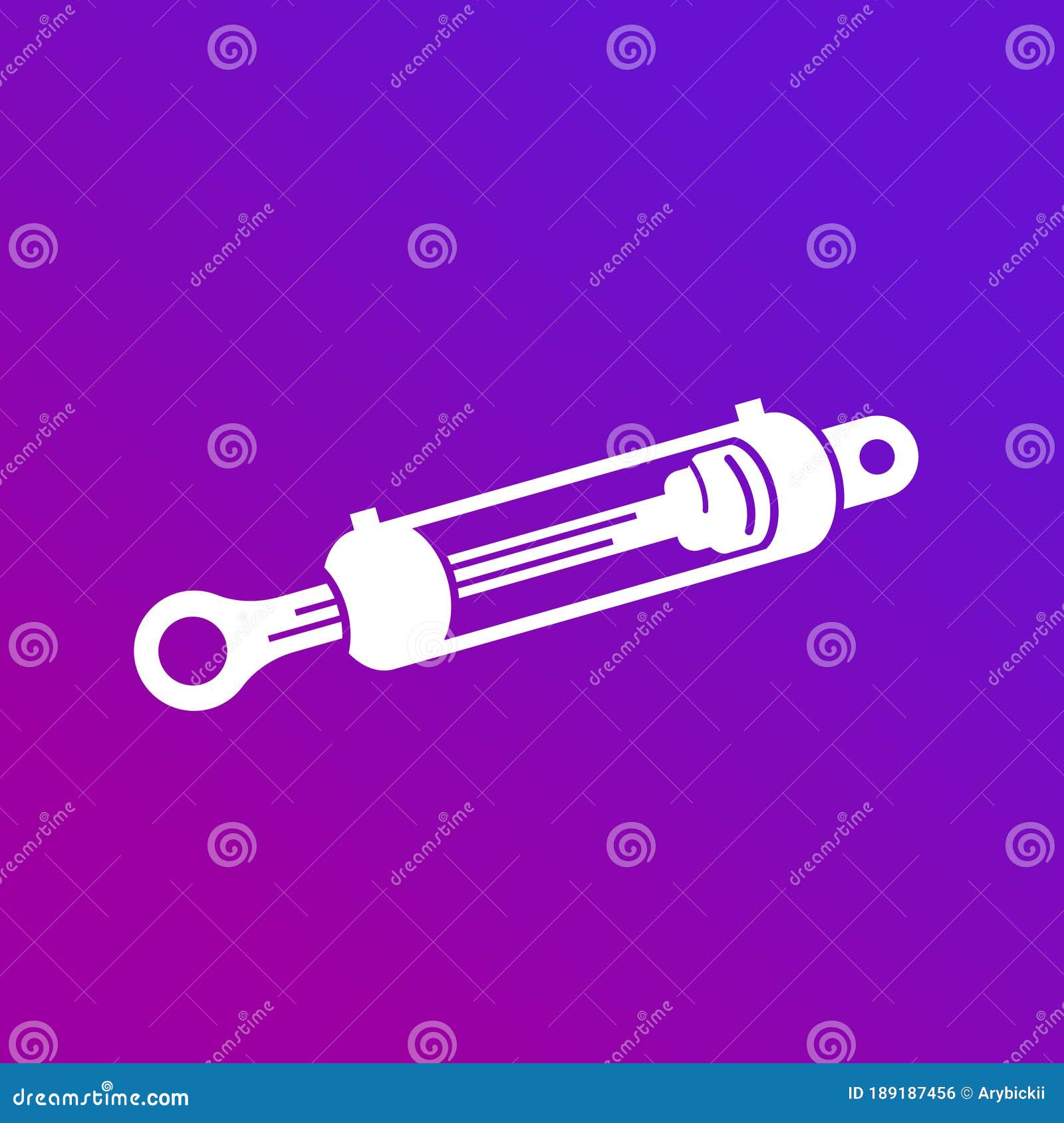 Hydraulic Cylinder Logo Design. Vector Stock Vector - Illustration of ...