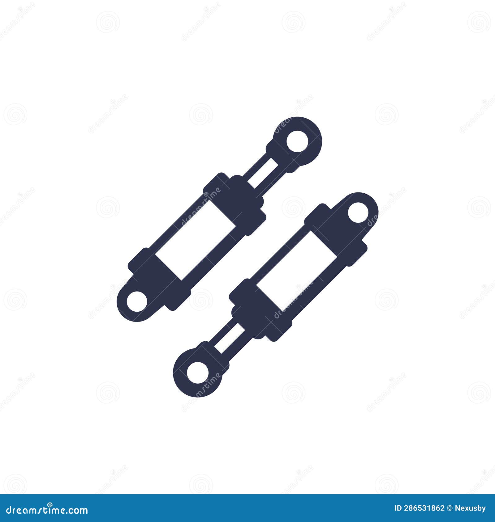 Hydraulic Cylinders Icon, Pneumatic Equipment Stock Vector ...
