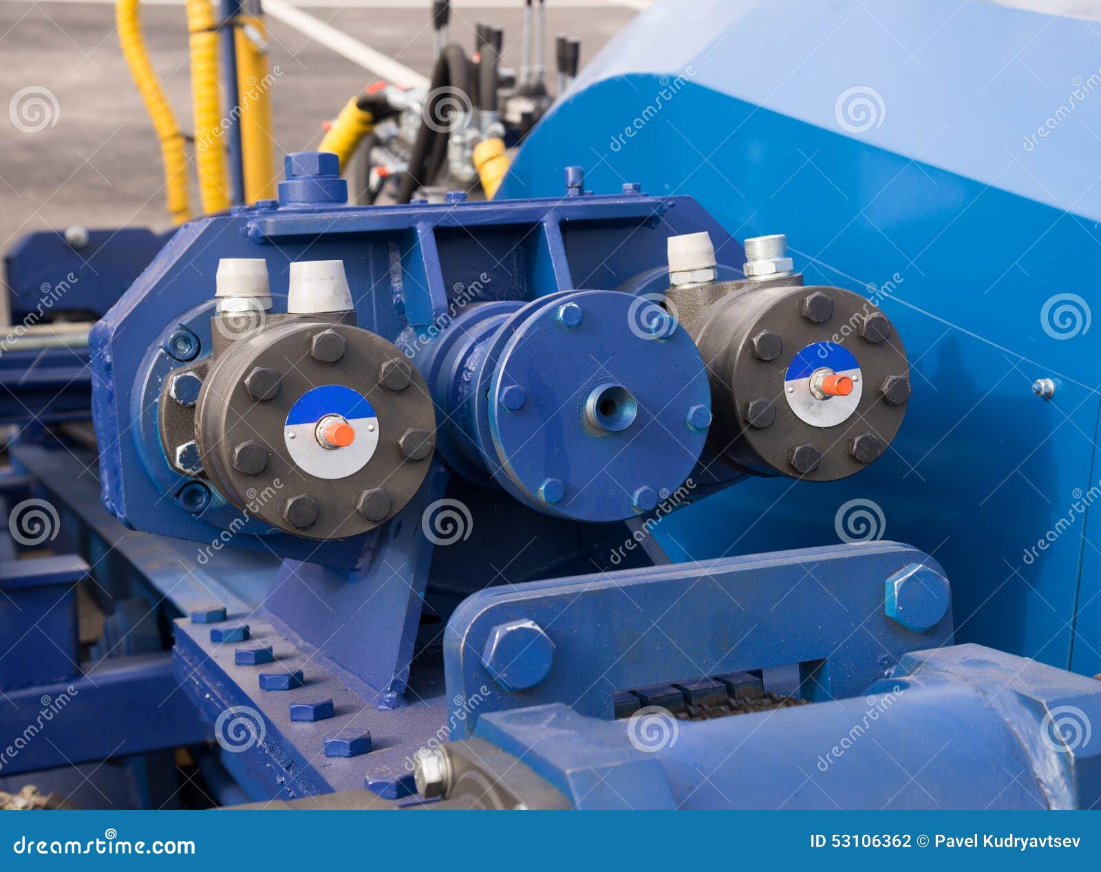 Hydraulic Cylinders on Lifting Bridge, Stock Photo - Image of ...
