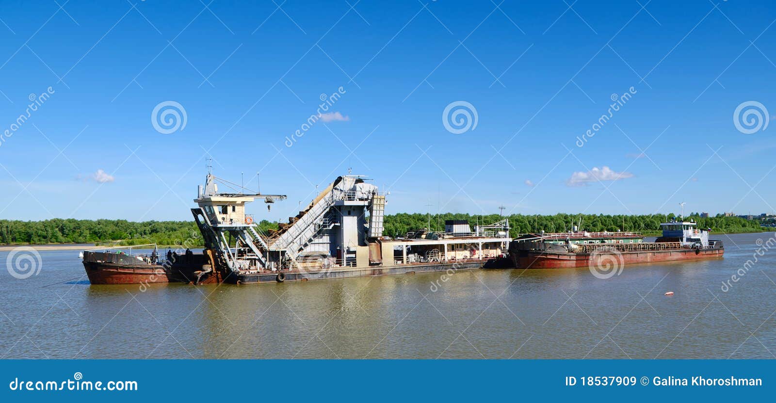 Hydraulic dredge stock image. Image of fluvial, riverine - 18537909