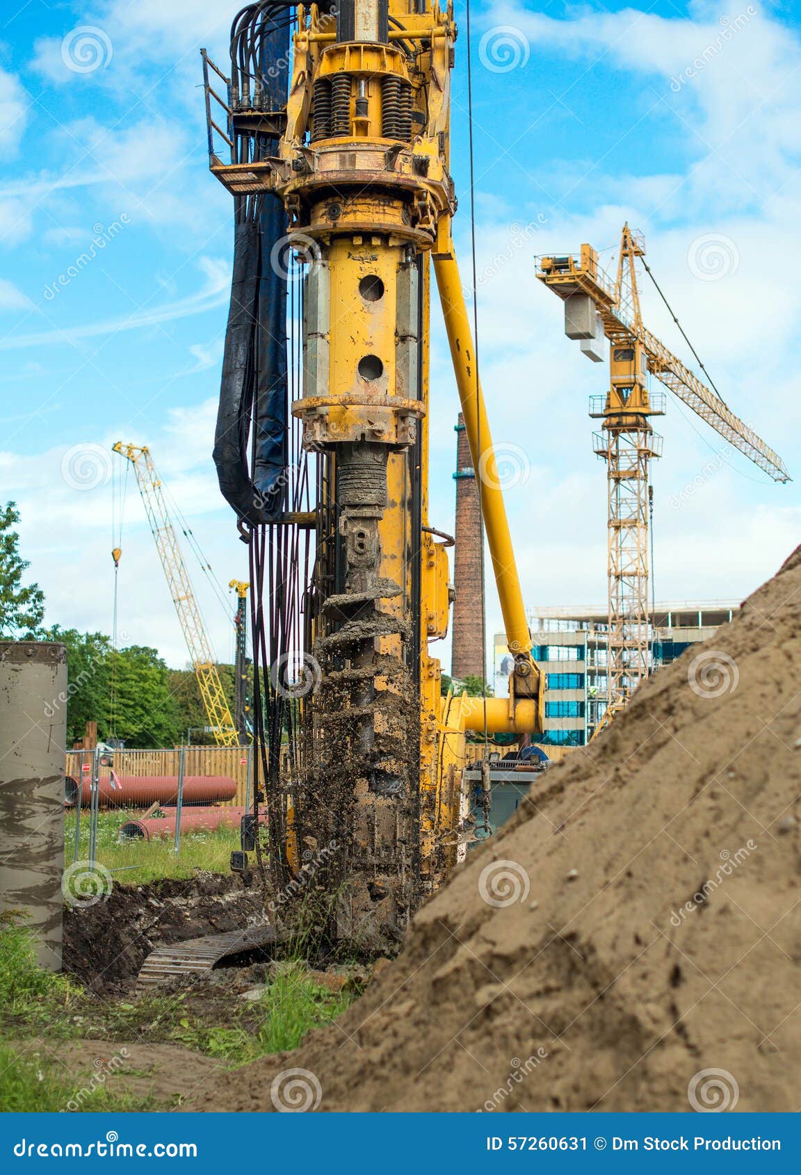 Hydraulic Drilling Machine. Stock Image - Image of earth, construction ...