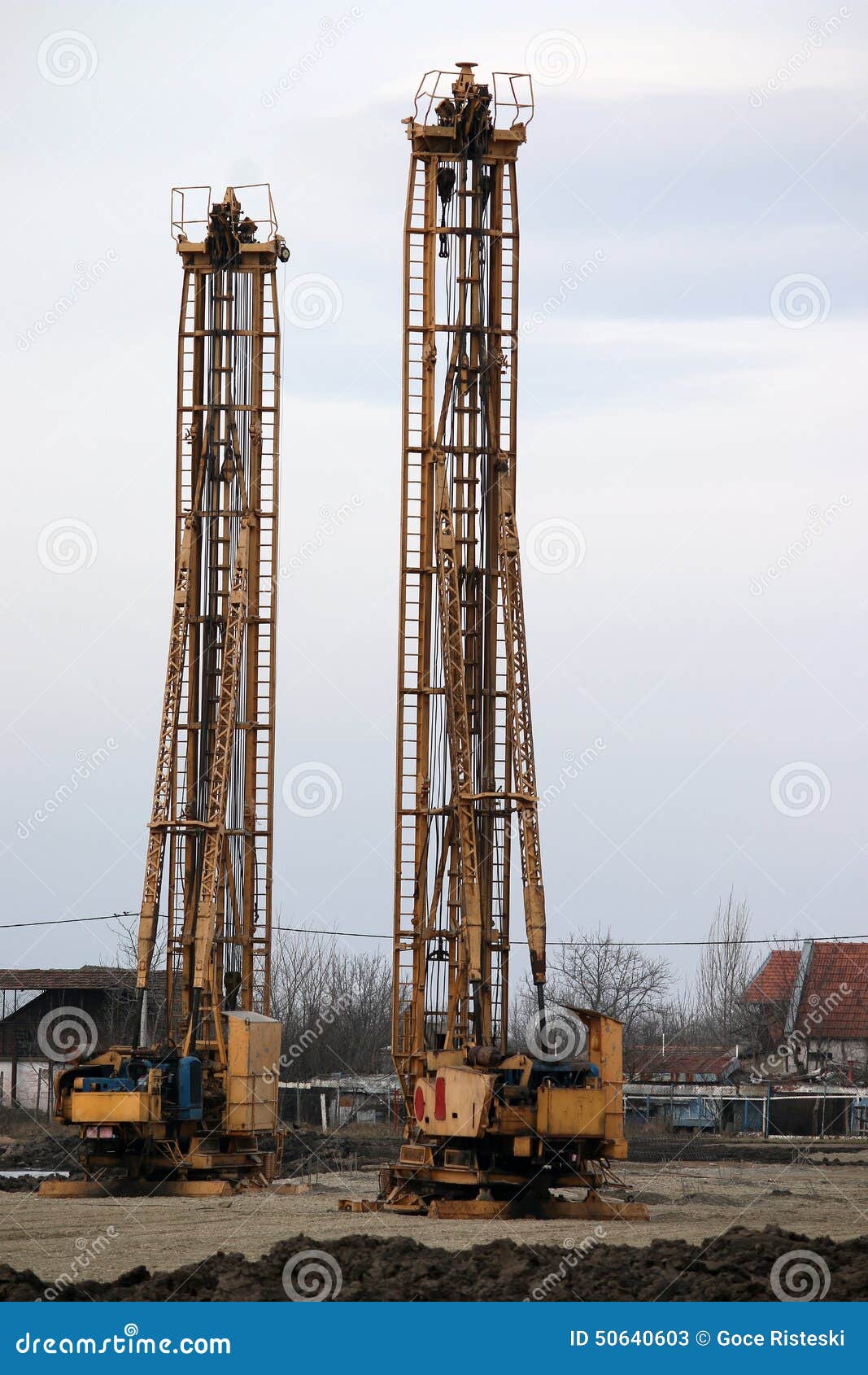 Hydraulic Drilling Machines Stock Image - Image of earth, foundation ...